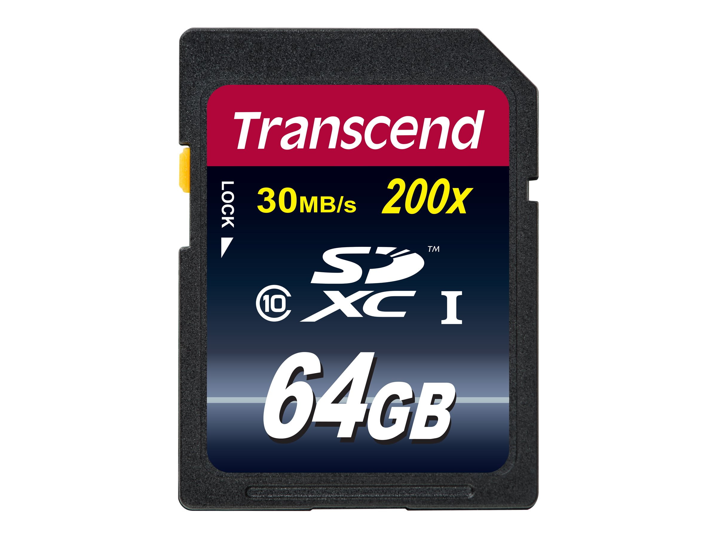 Transcend Premium - Flash memory card - 64 GB - Class 10 - SDXC ...