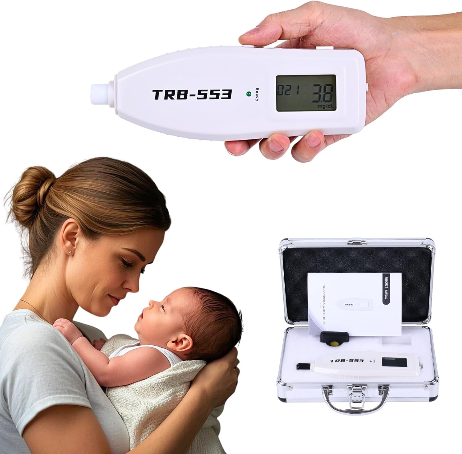 Transcutaneous Jaundice Meter – Portable Handheld Bilirubin Detector ...