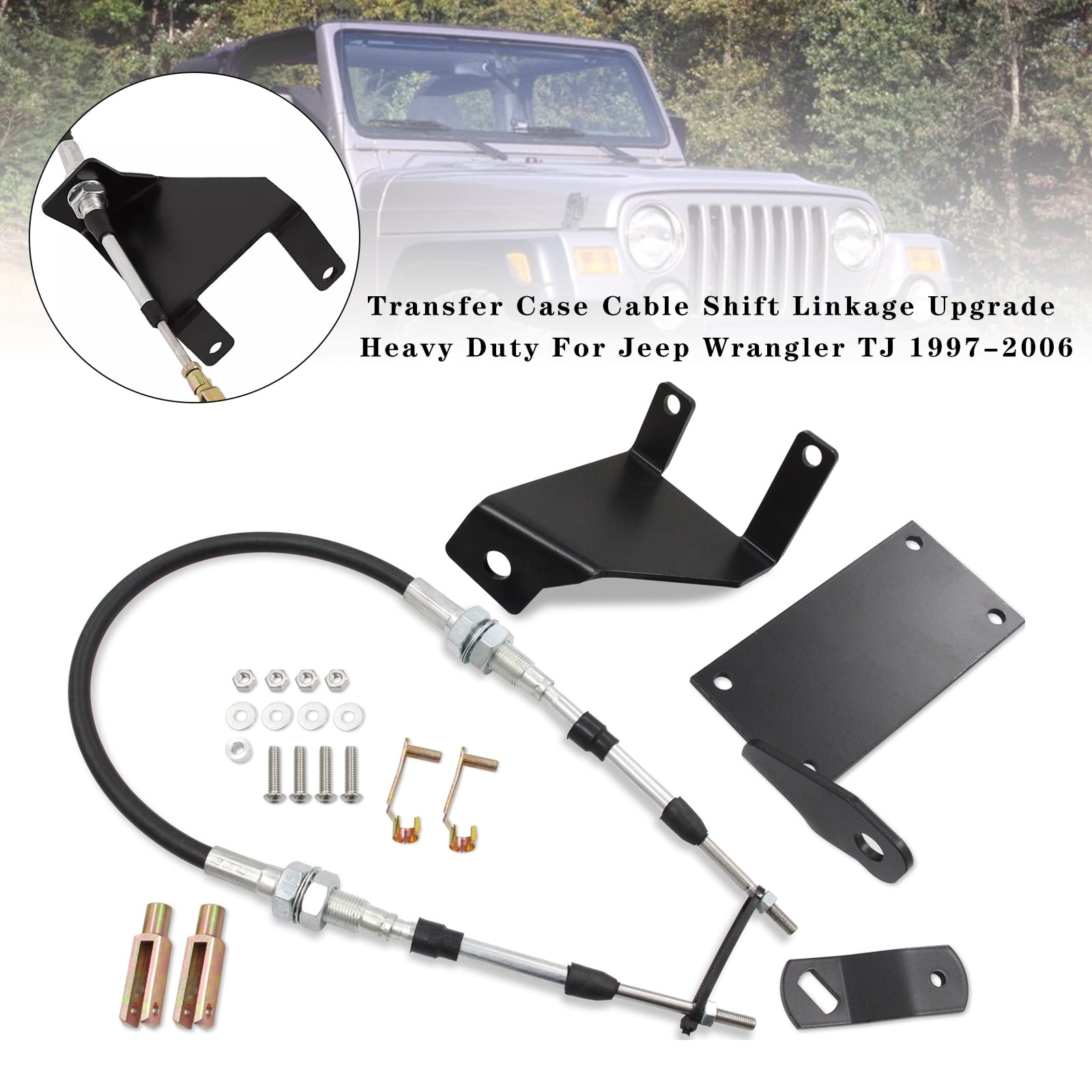 Transfer Case Cable Shift Linkage Upgrade Heavy Duty For Wrangler TJ 1997-2006 - Walmart.com