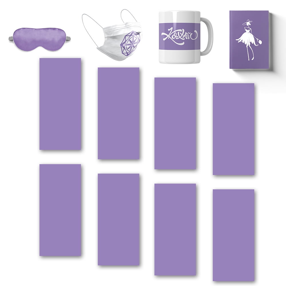 Transfer Ink Paper 8 Pieces 4.5" x 12" Solid Color Purple Sublimation ...