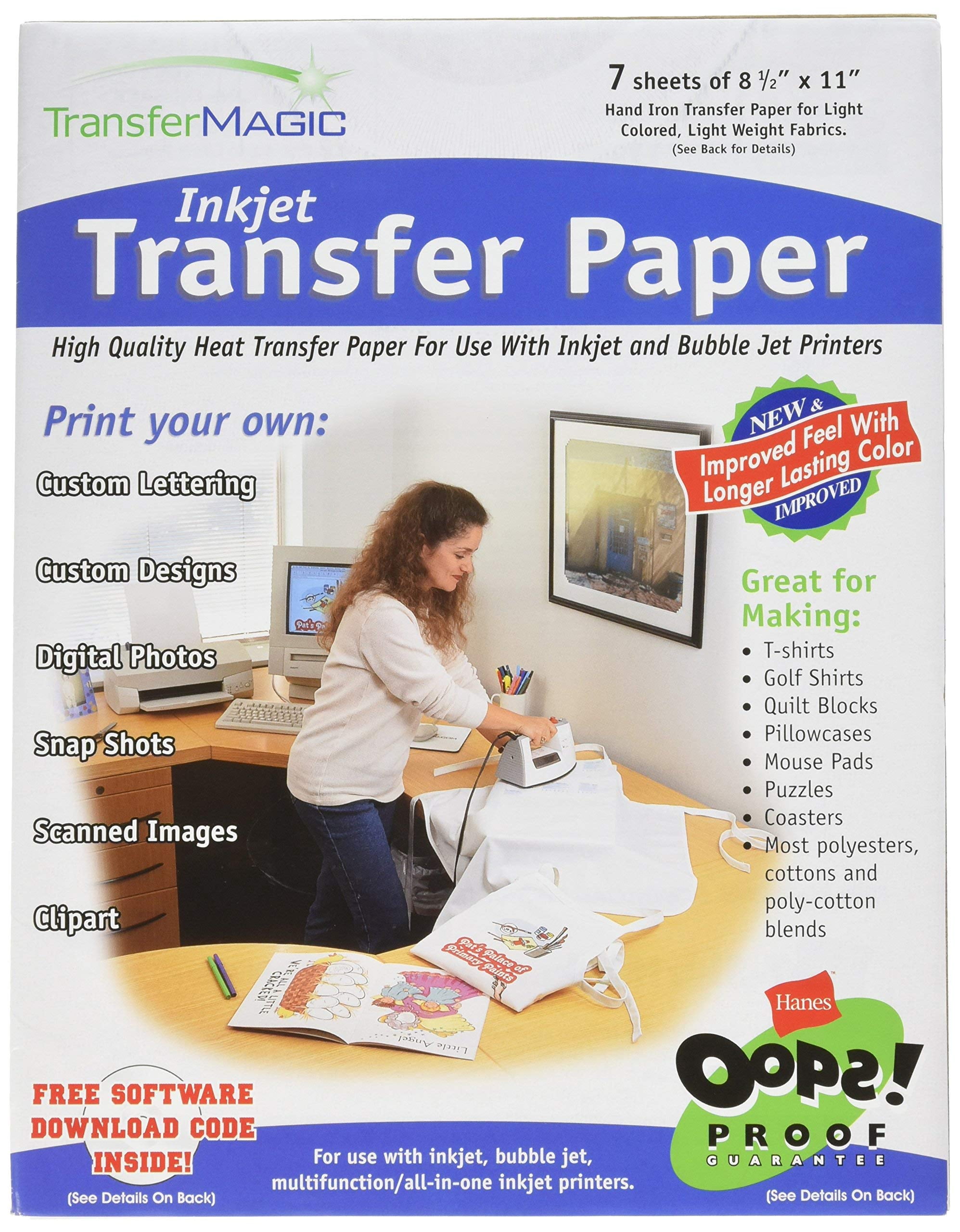 Transfer Magic Ink Jet MFF30 Transfer Paper 8.5"X11" 7/Pkg - Walmart.com