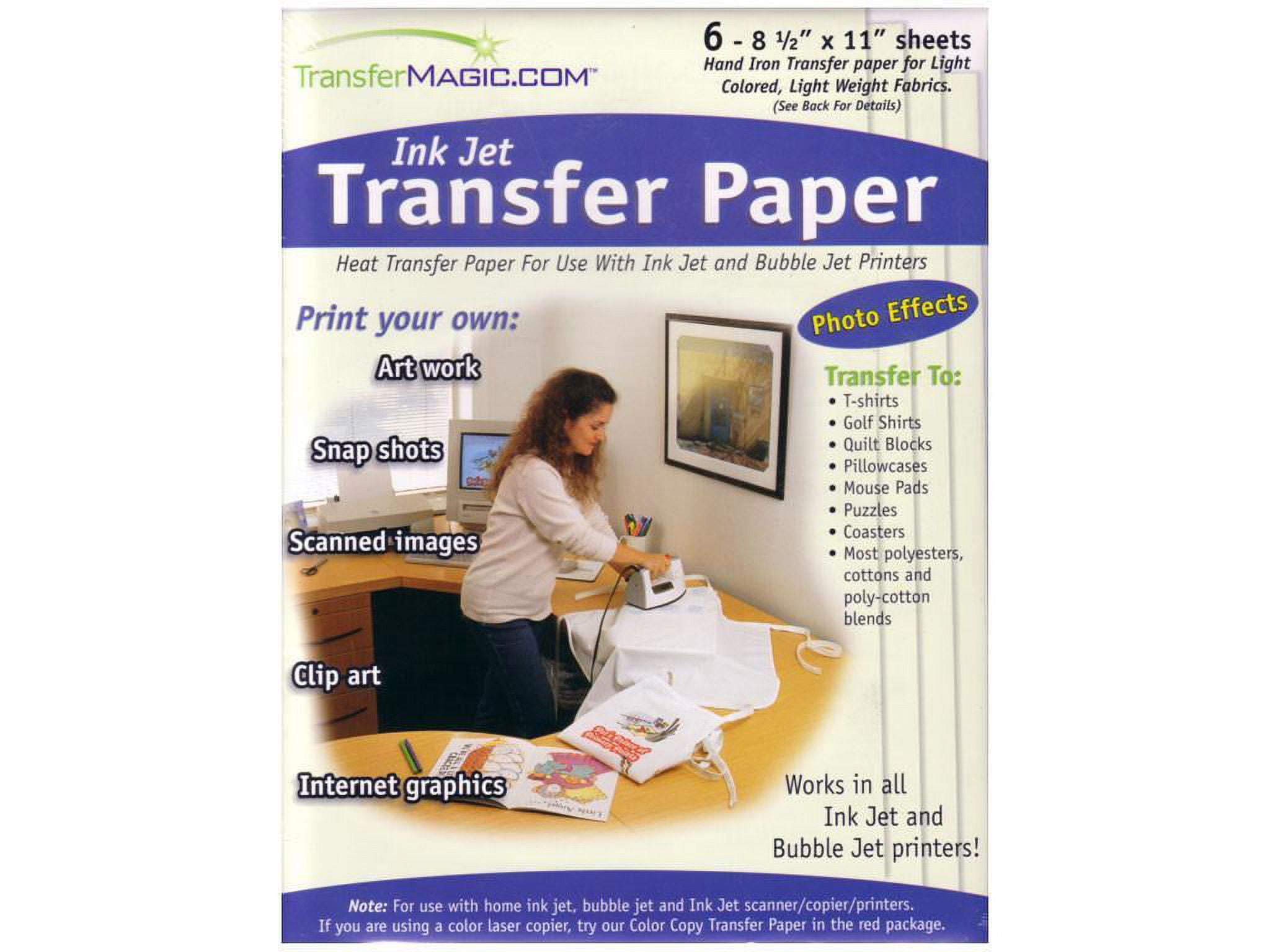 Transfer Magic Ink Jet Transfer Paper 6pc - Walmart.com