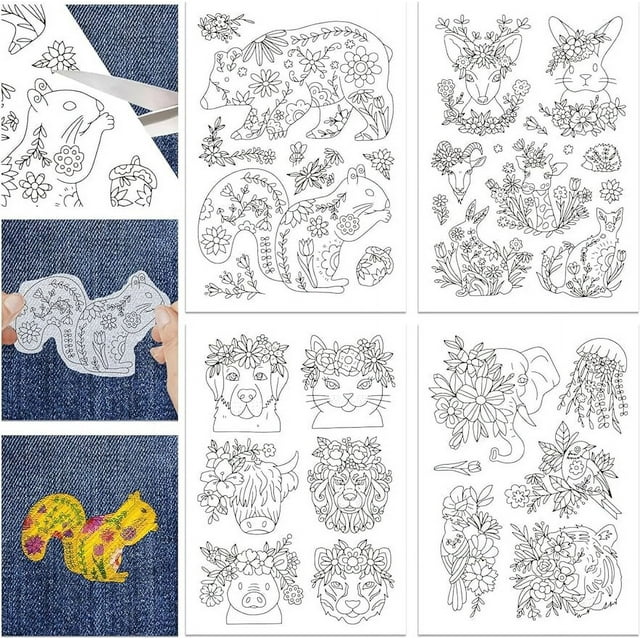 Transfer Paper A4 Embroidery Pattern Transfers for (4 Sheets) - Walmart.com