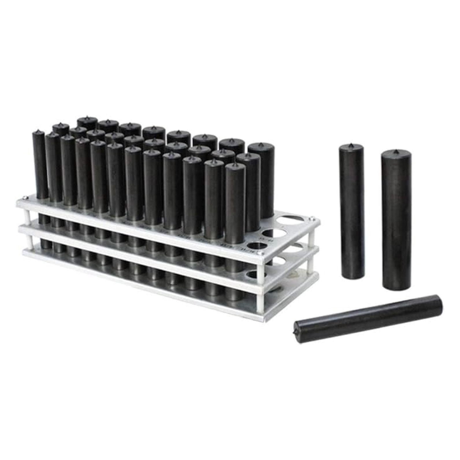 Transfer Punch Set 33 Piece 1/2 to 1 Inch - 1/64 Increments - Tool ...