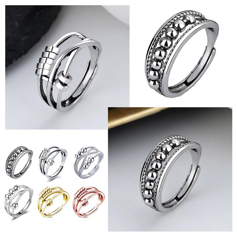 Transfer bead anxiety ring 4 openings adjustable European and American ...