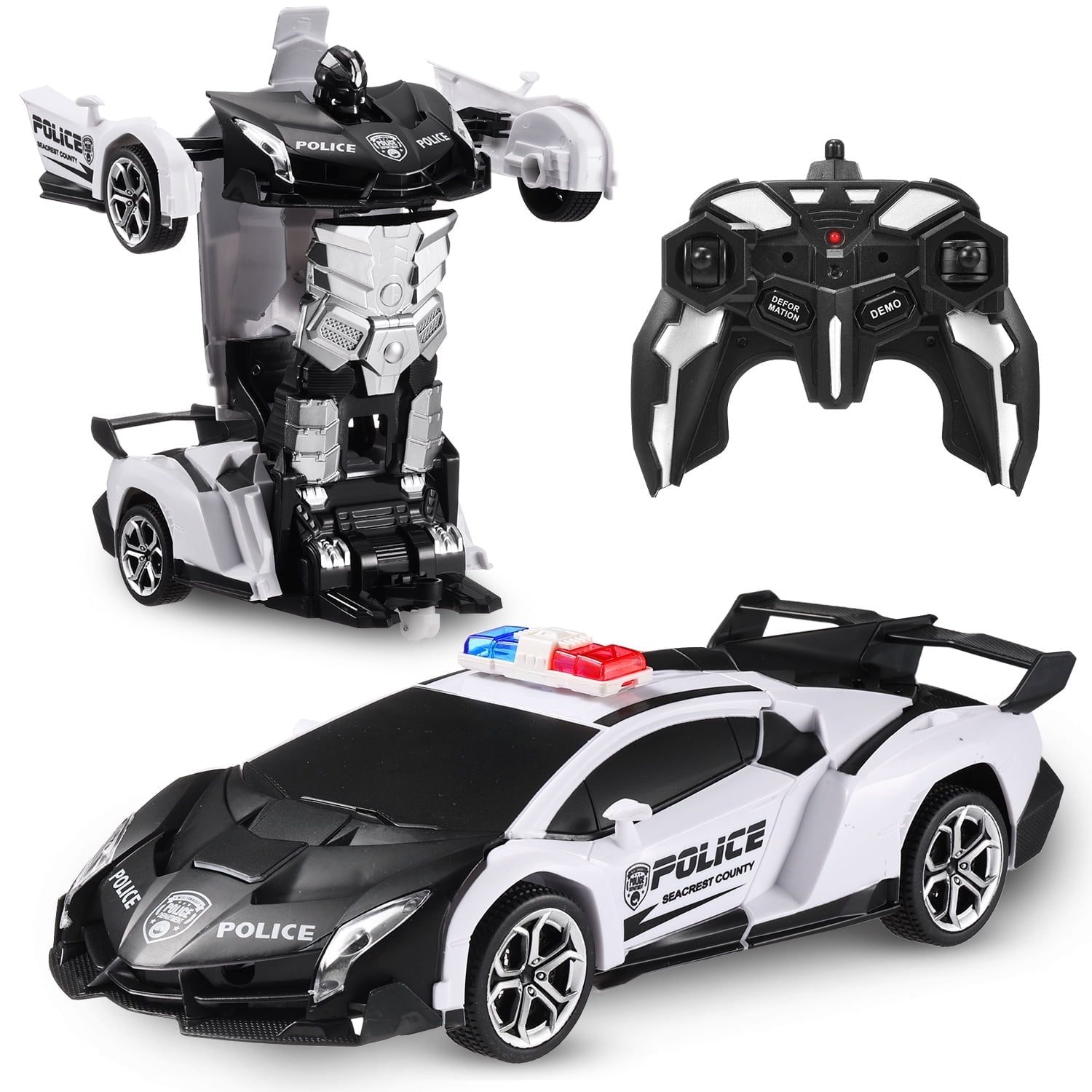Transform RC Car Robot for Kids, 1:18 Scale 2.4Ghz Remote Control Car ...