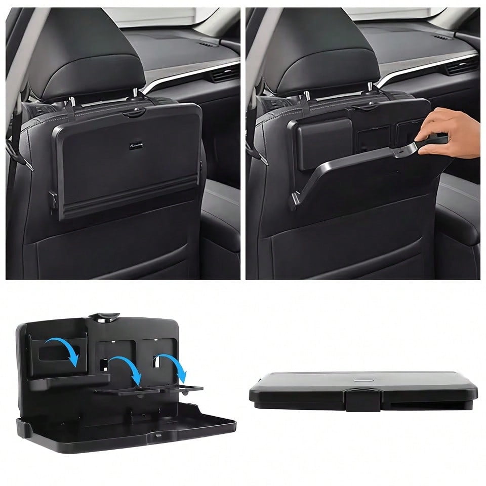 Transform Your Ride With Our Folding Car Back Seat Table Storage Tray ...