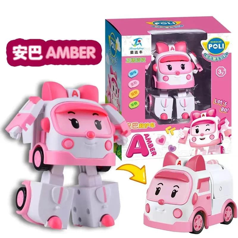 Transform Vehicle Robot Toy Poli Amber Roy Action Figure Transform Bus ...