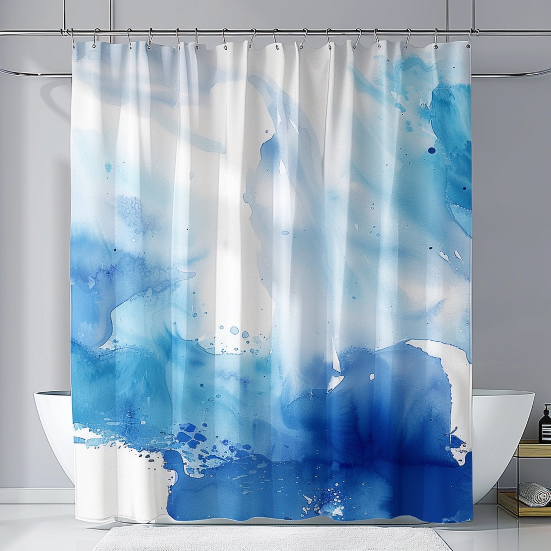 Transform Your Bathroom Into An Art Gallery With Our Watercolor Blue