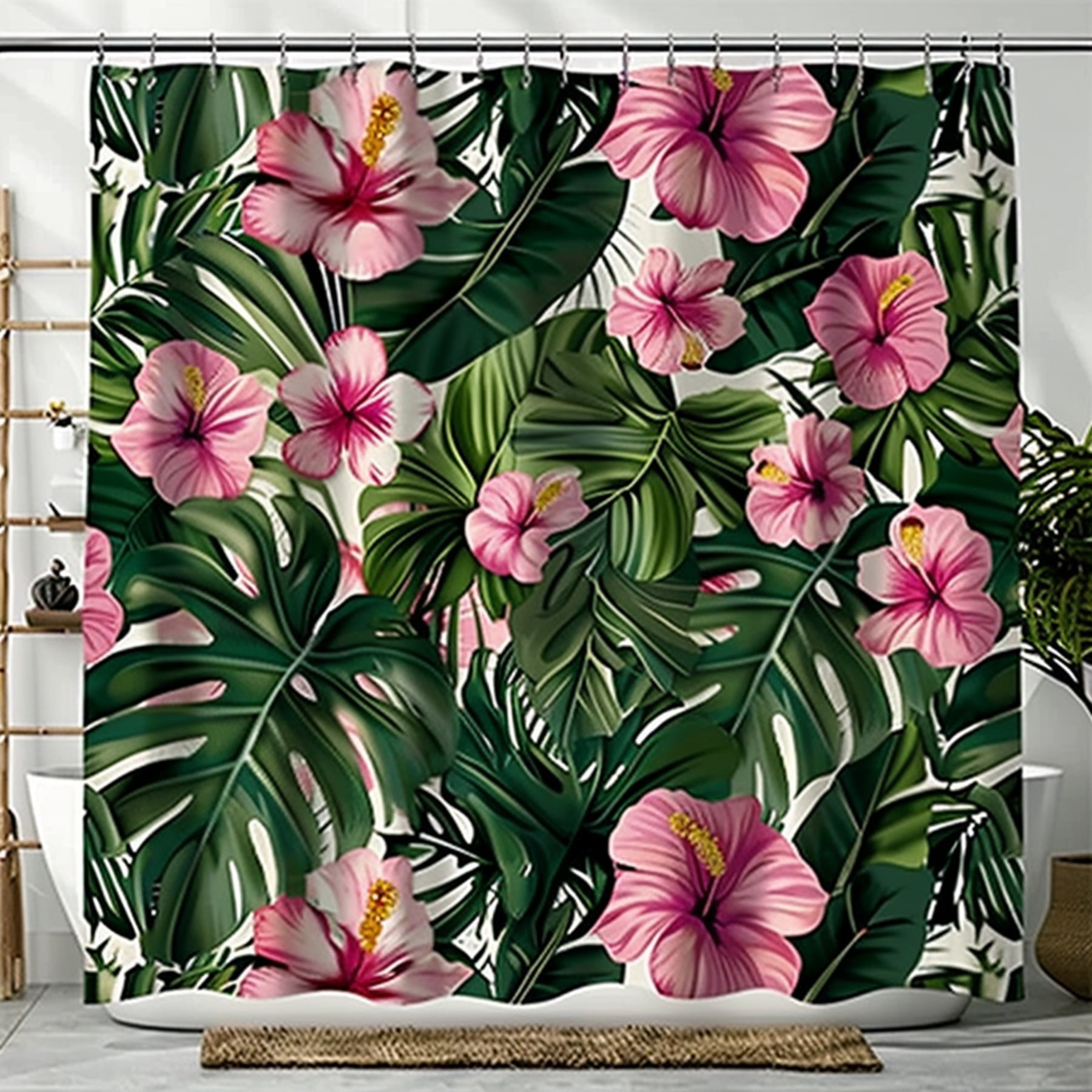 Transform Your Bathroom Into A Tropical Oasis With This Exotic Floral