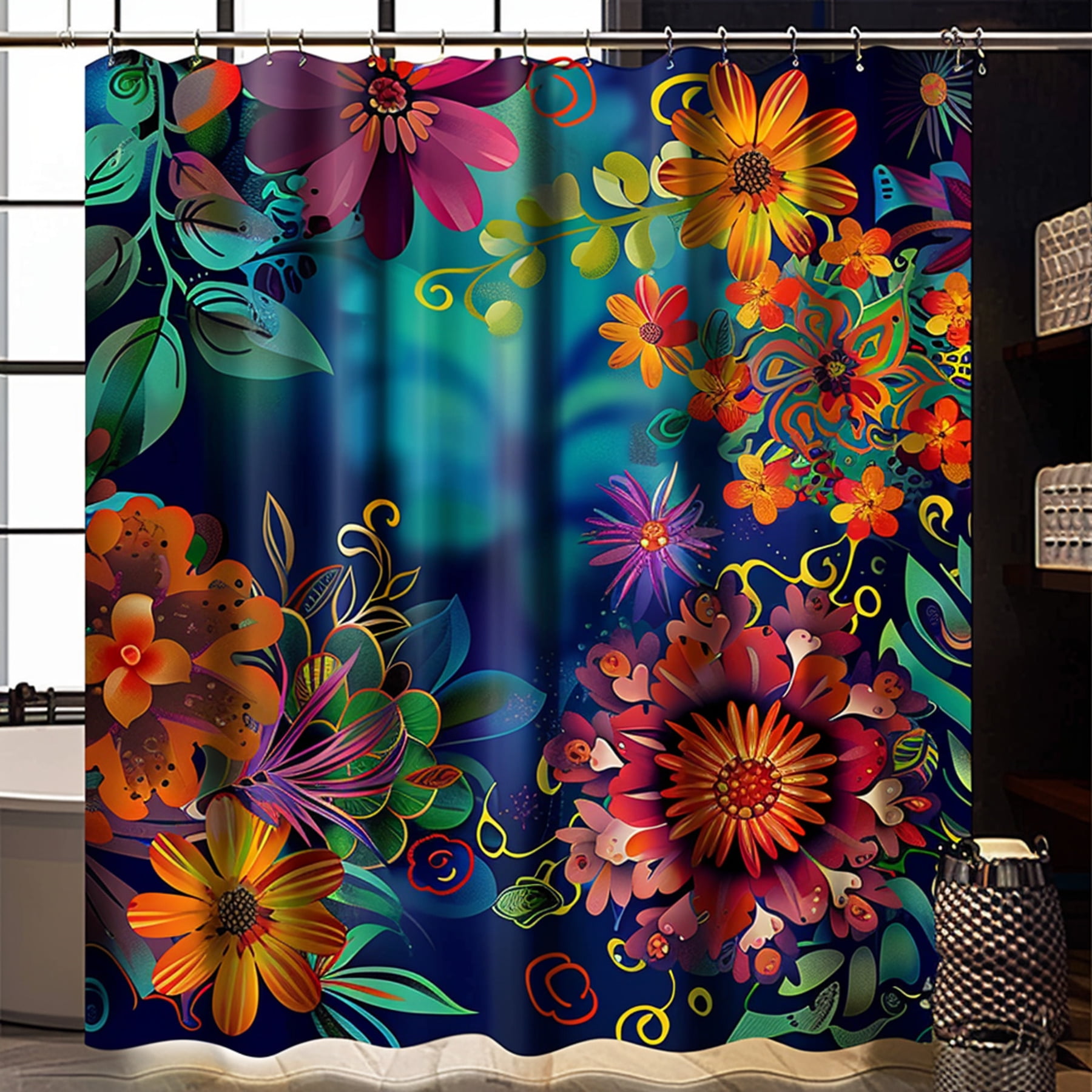 Transform Your Bathroom Into A Boho Oasis With Our Vibrant Floral