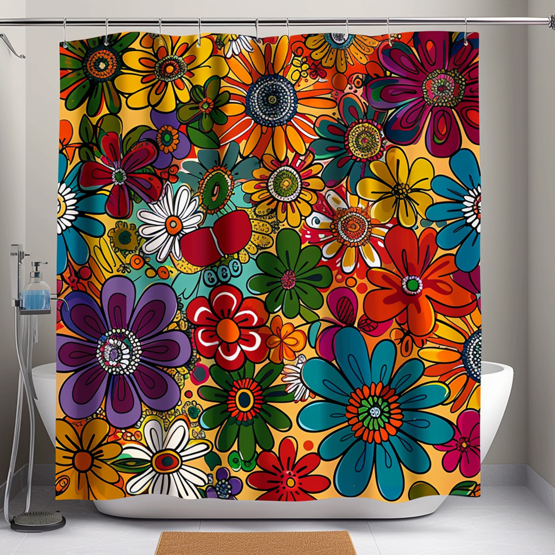 Transform Your Bathroom into a Boho Oasis with our Retro 70's Inspired ...