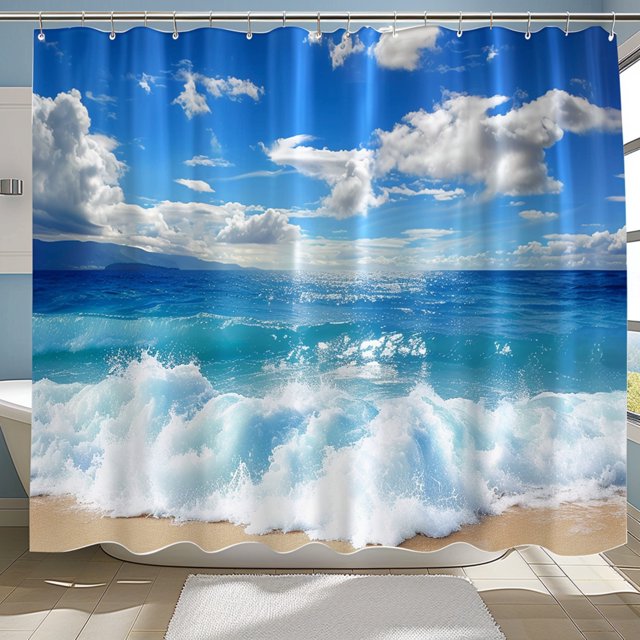 Transform Your Bathroom into a Coastal Paradise with our Wave Shower ...