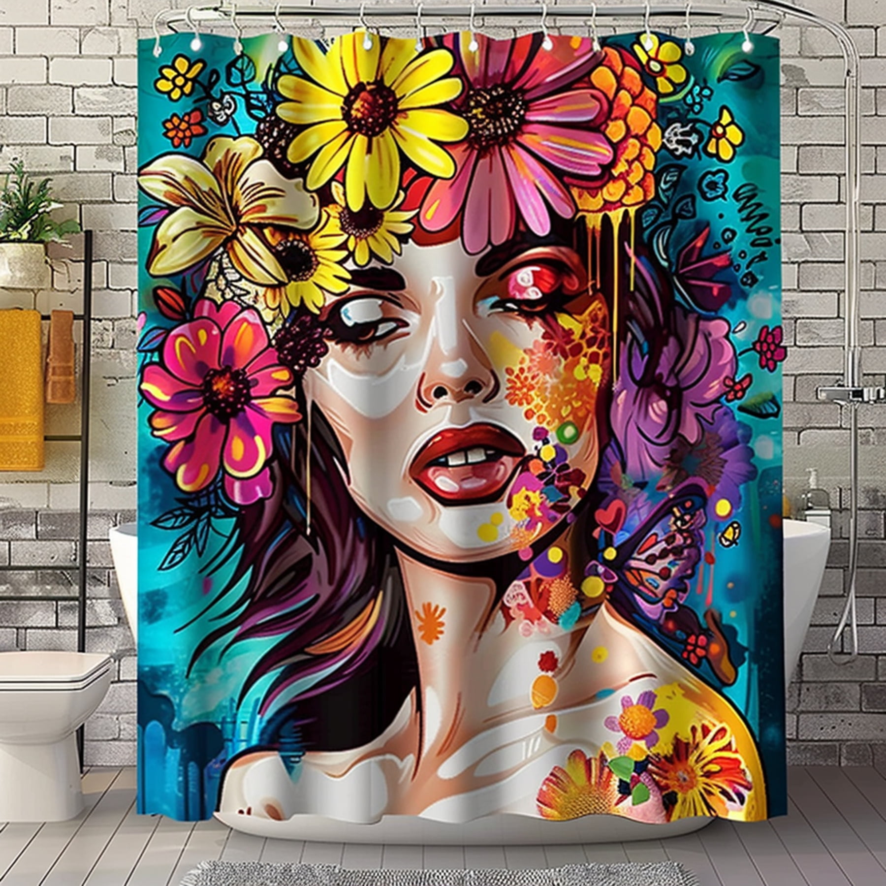 Transform Your Bathroom Into A Colorful Oasis With Our Graffiti Style