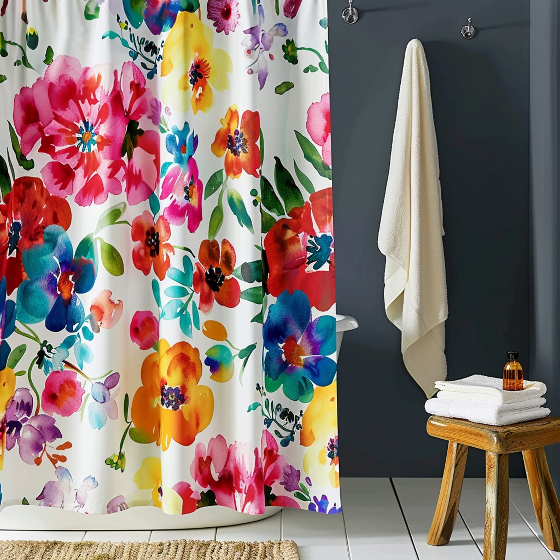 Transform Your Bathroom Into A Colorful Oasis With Our Watercolor