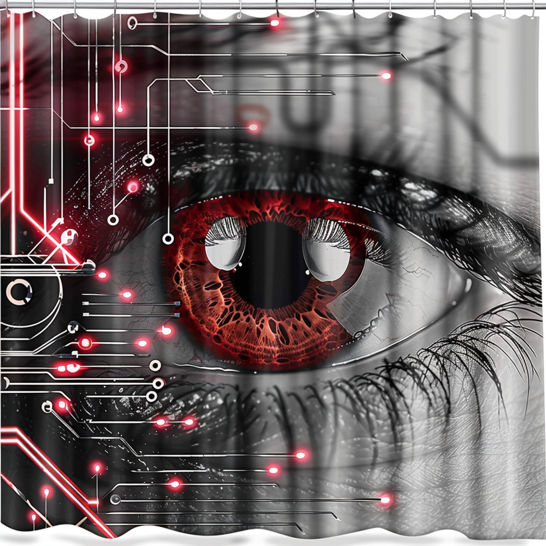 Transform Your Bathroom into a Cyberpunk Oasis with our Red Eye Circuit ...