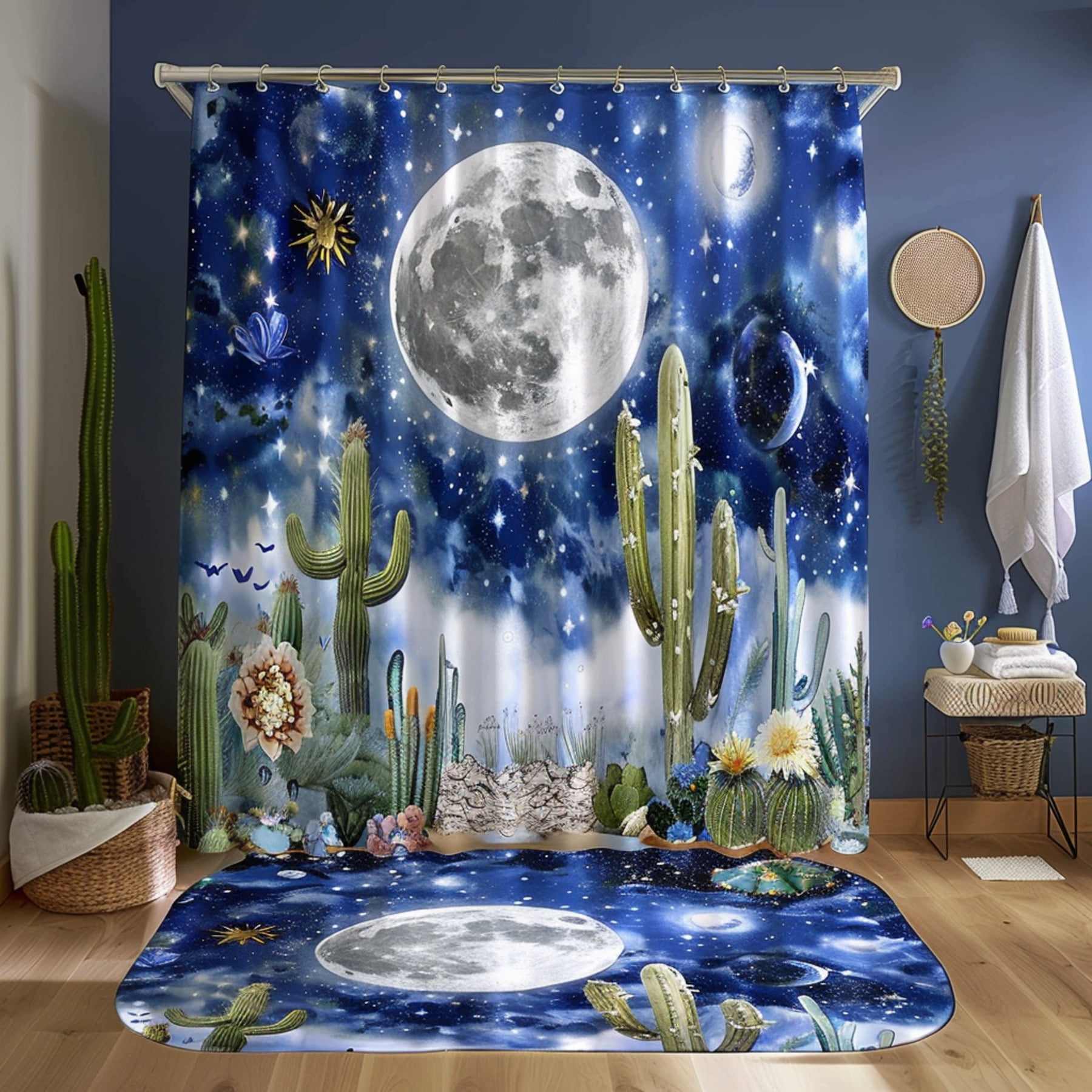 Transform Your Bathroom into a Desert Oasis with our Cactus and Moon ...