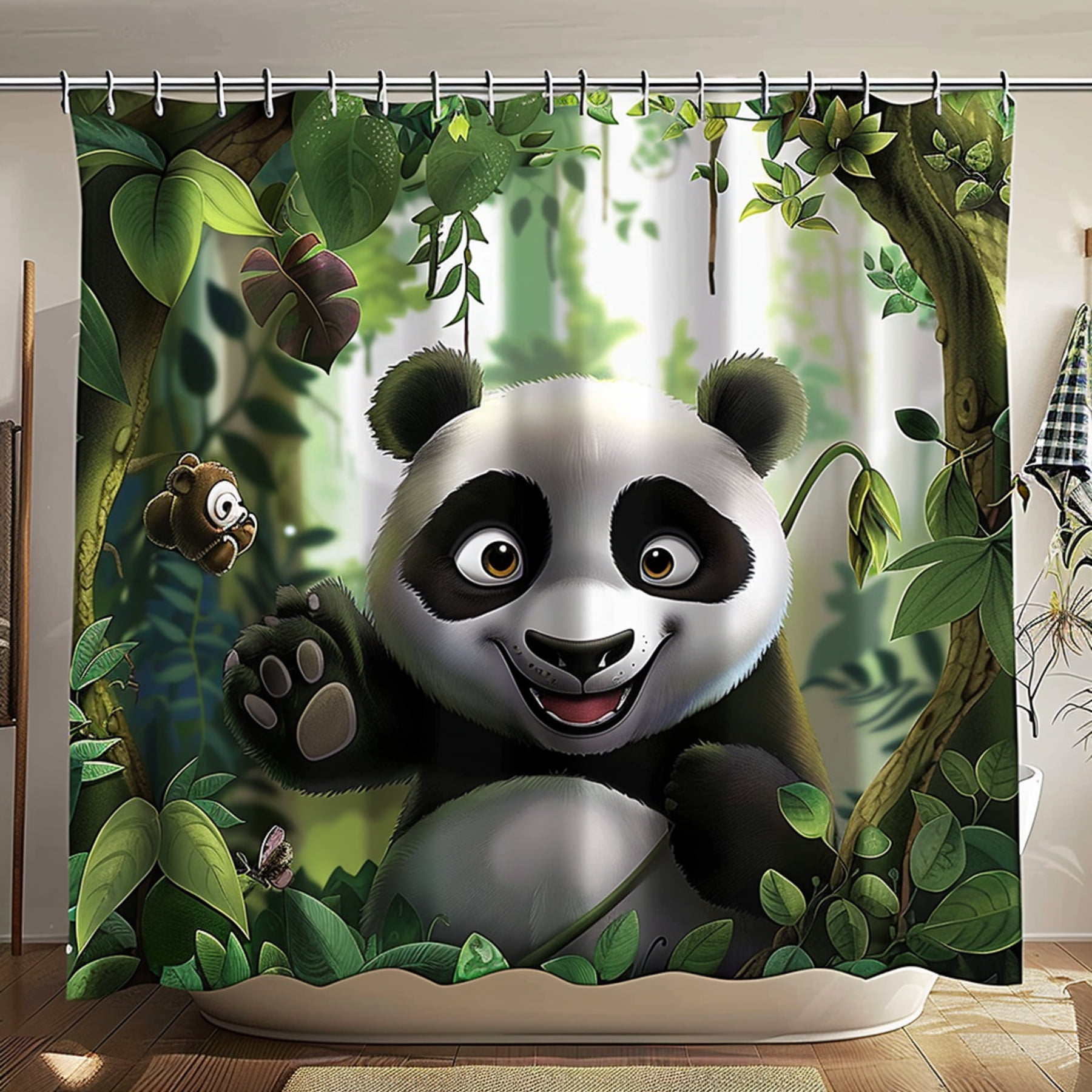 Transform Your Bathroom into a Jungle Oasis with our Panda Shower ...