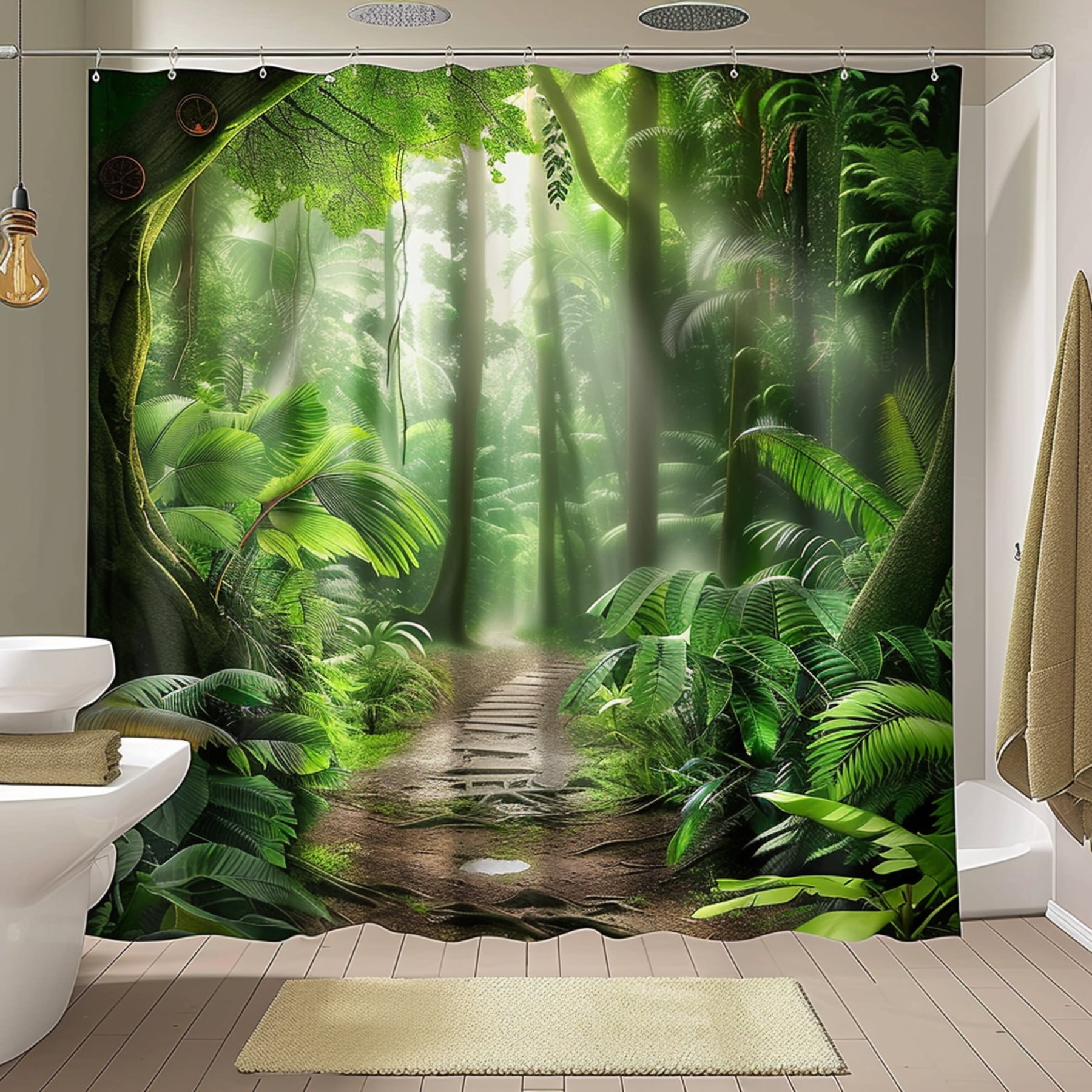 Transform Your Bathroom into a Lush Oasis with this Tropical Rainforest ...