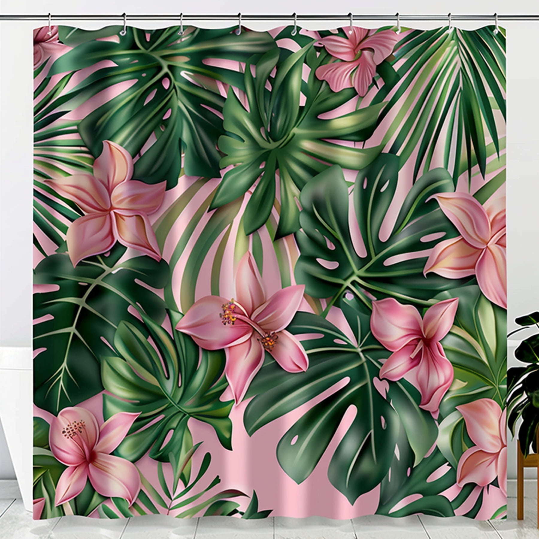 Transform Your Bathroom Into A Lush Tropical Oasis With Our Exotic