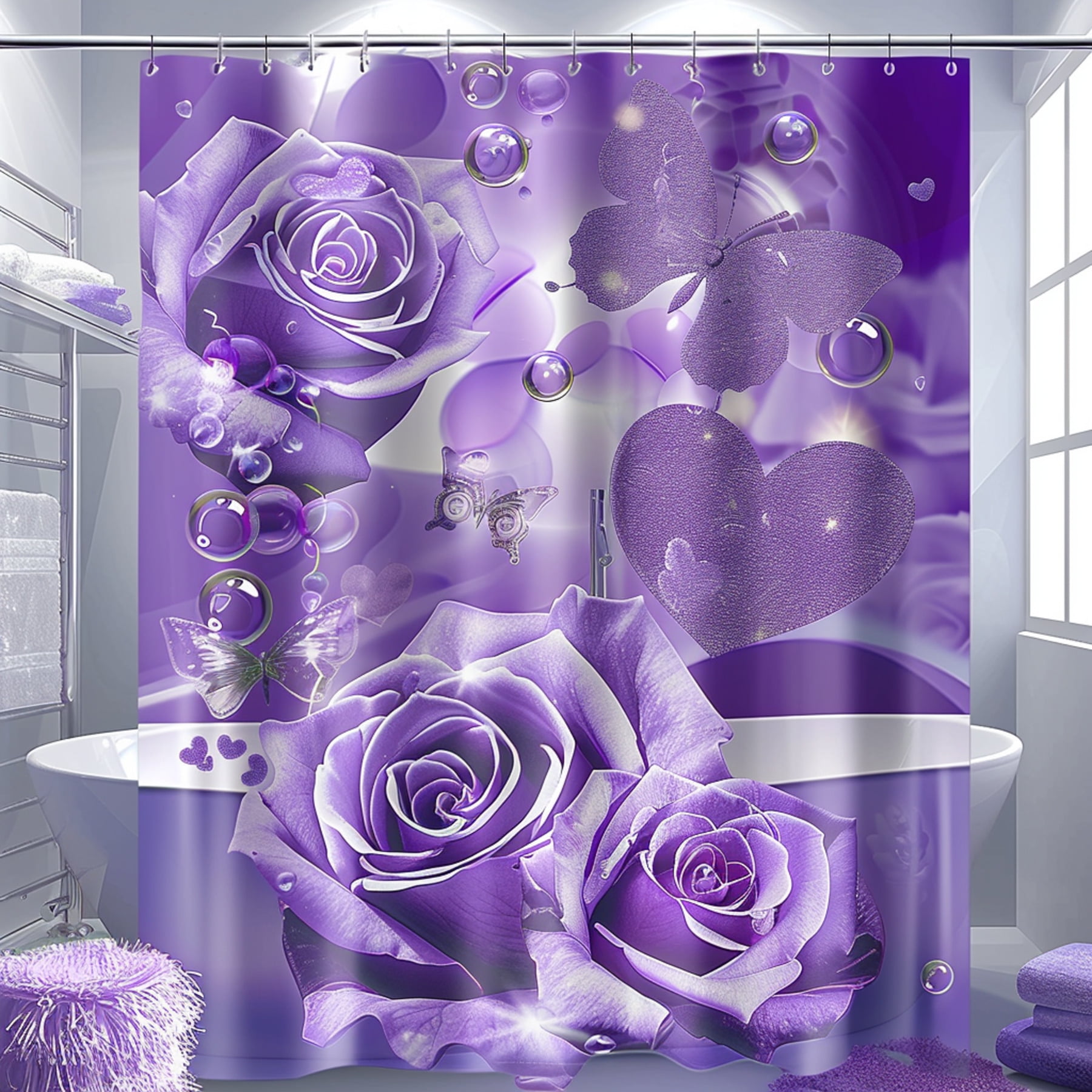 Transform Your Bathroom Into A Romantic Oasis With Our Lavender Rose