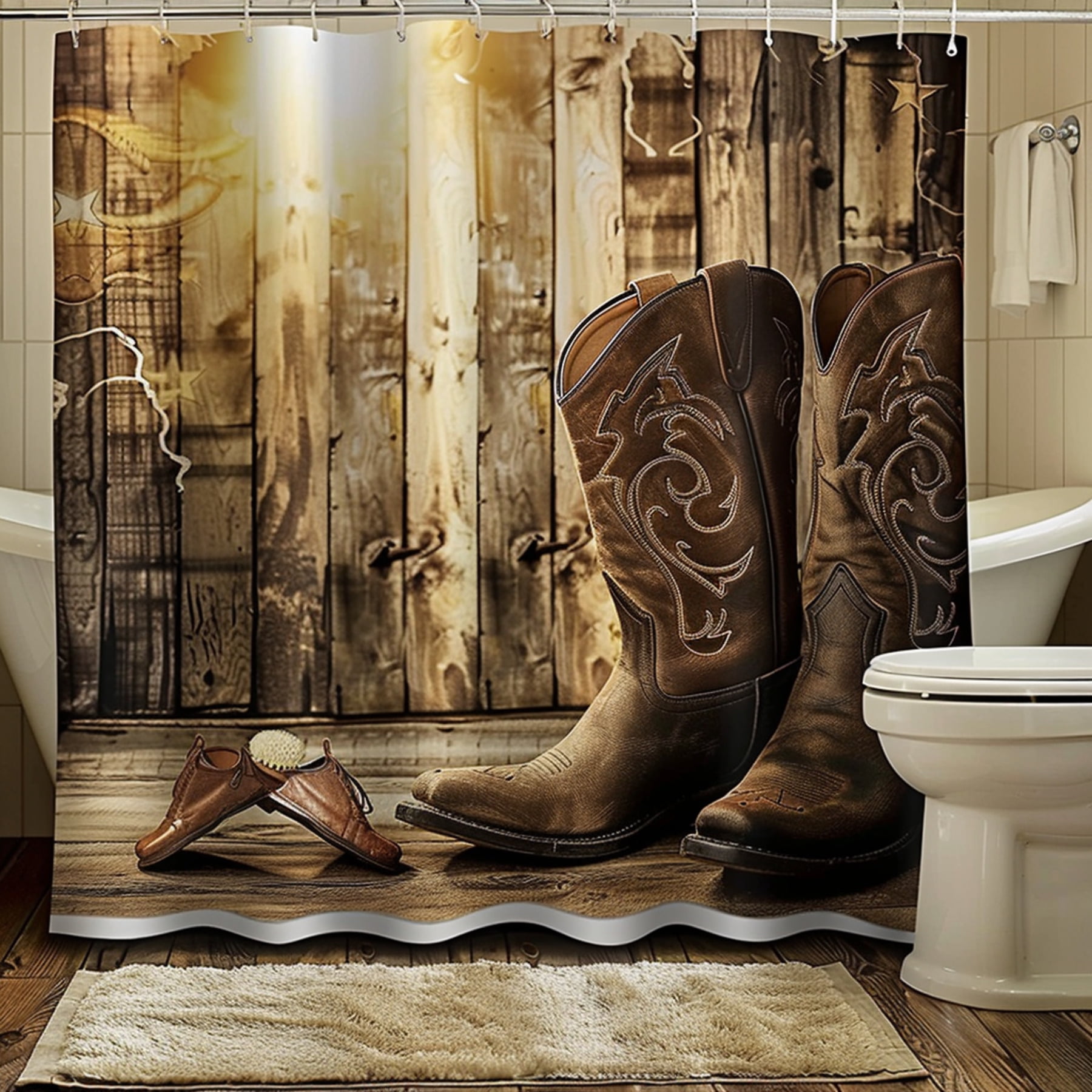 Transform Your Bathroom into a Rustic Western Retreat with our Cowboy ...