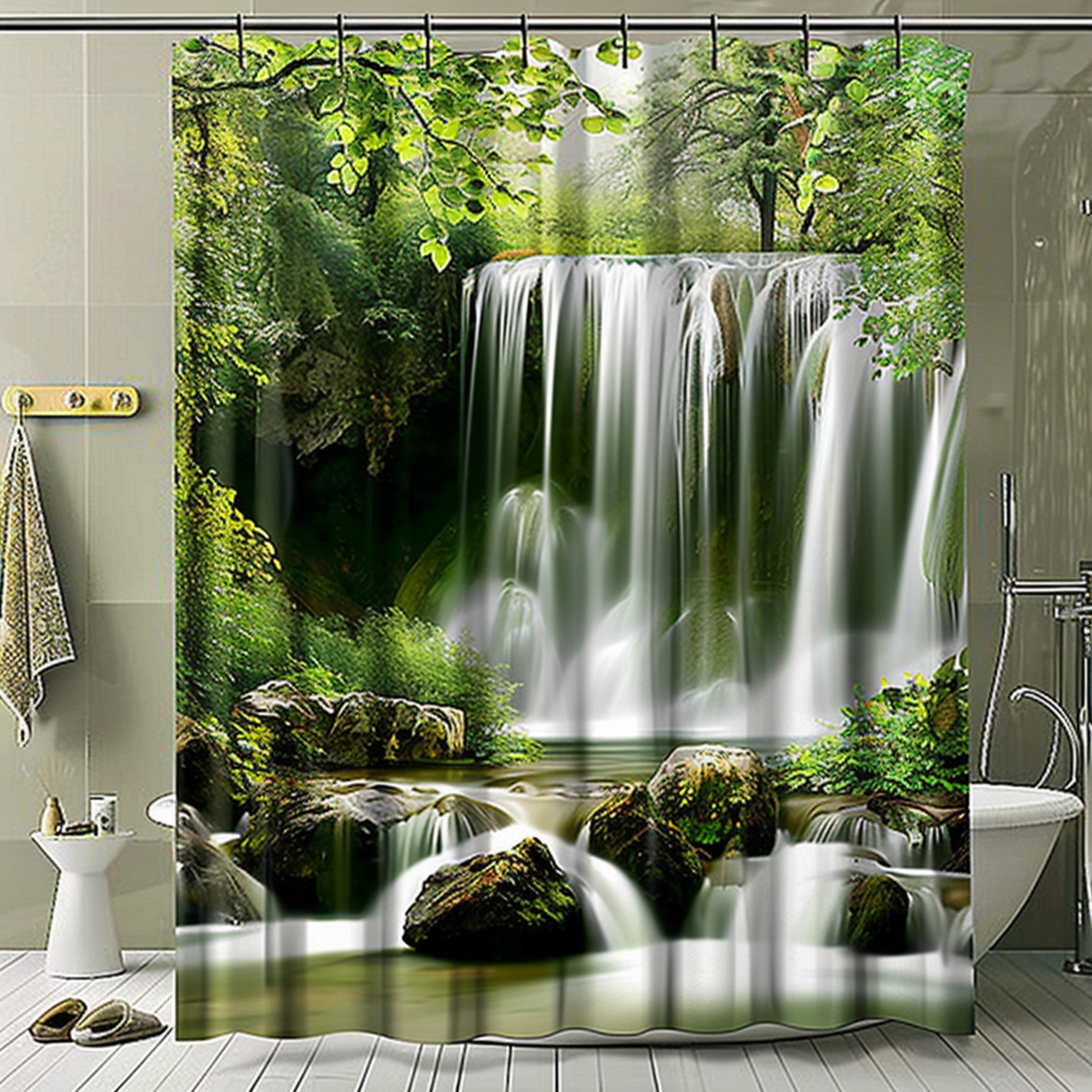 Transform Your Bathroom into a Serene Forest Oasis with Our ...