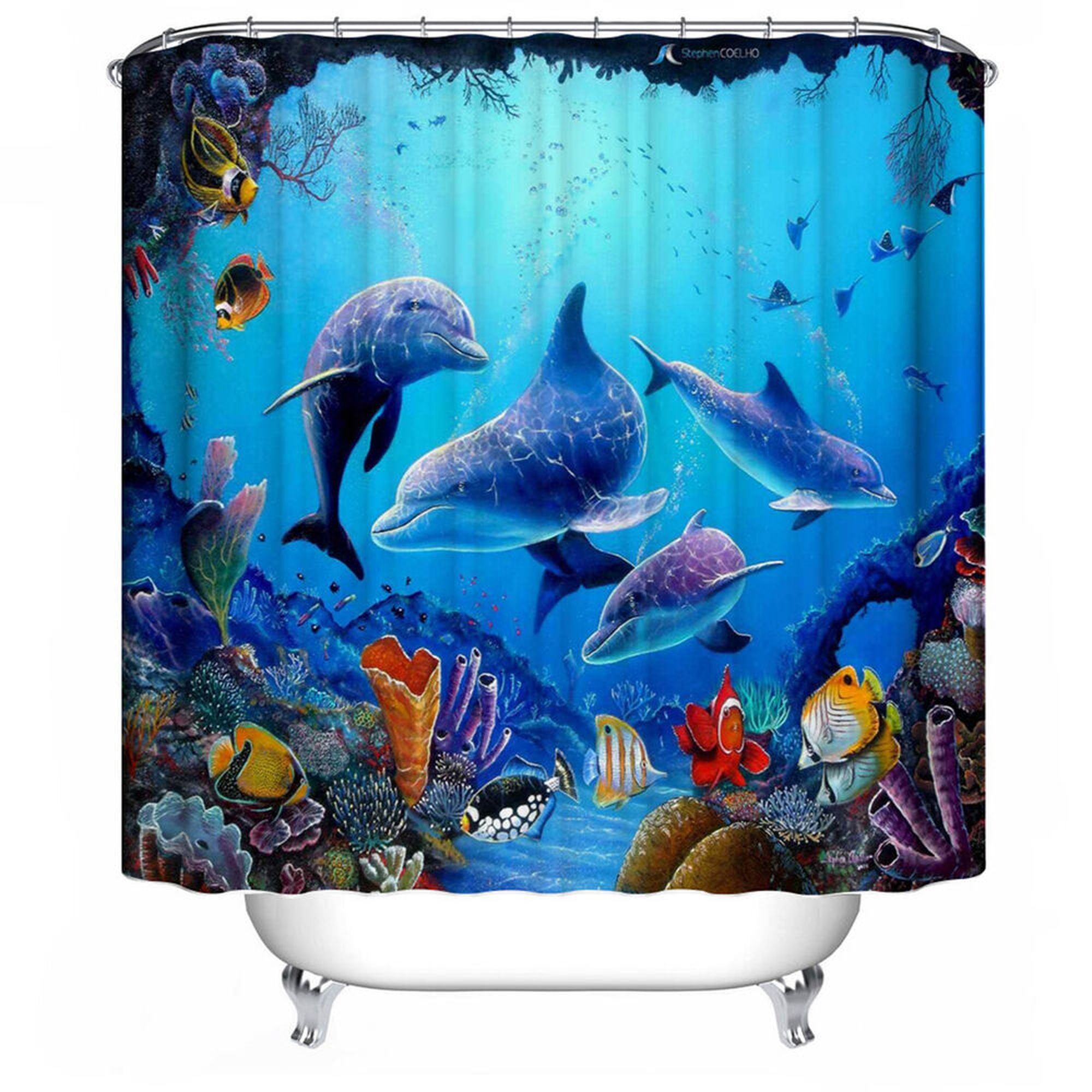 Transform Your Bathroom Into An Underwater Oasis With 4pc Dolphin