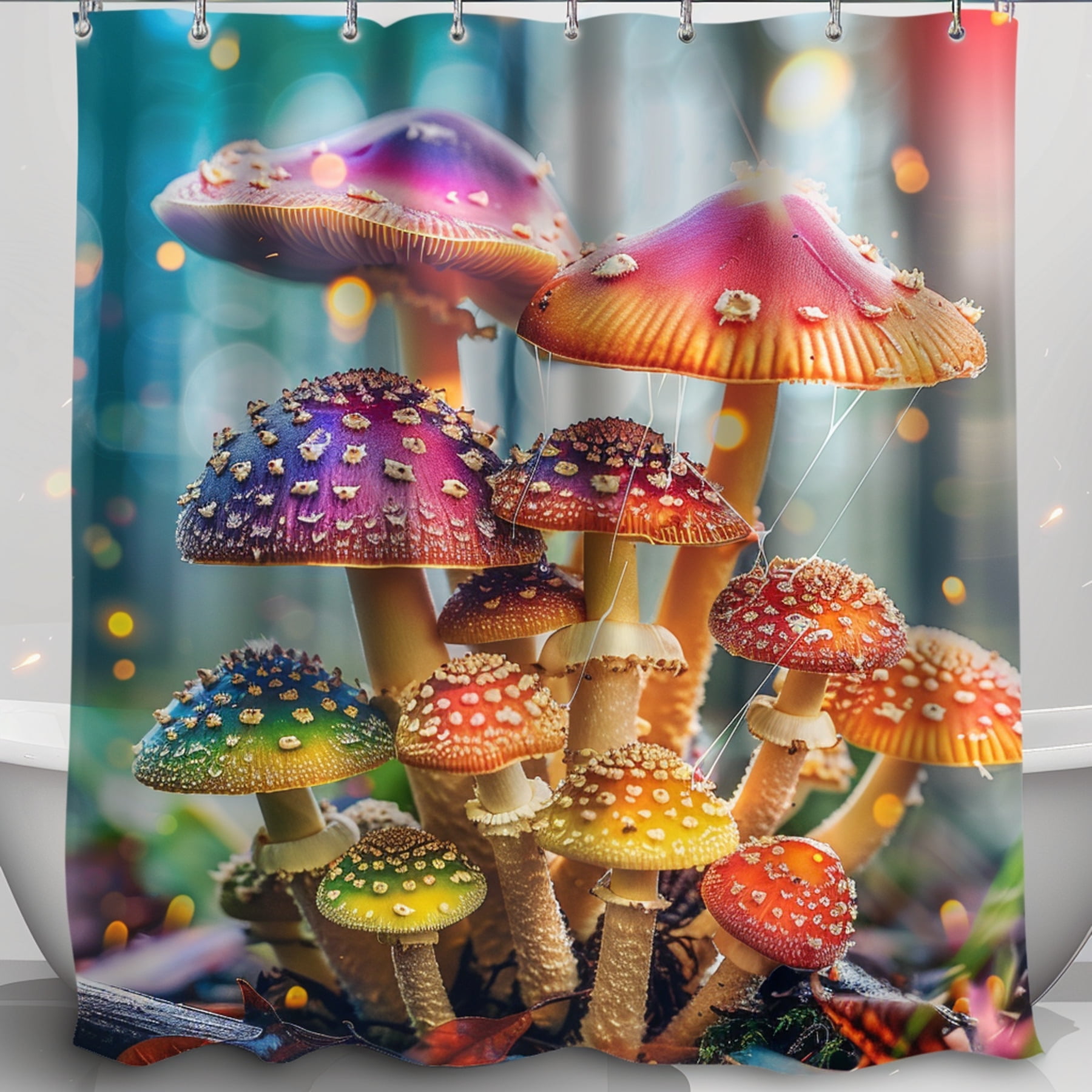 Transform Your Bathroom with Magical Mushroom Shower Curtains Vibrant ...