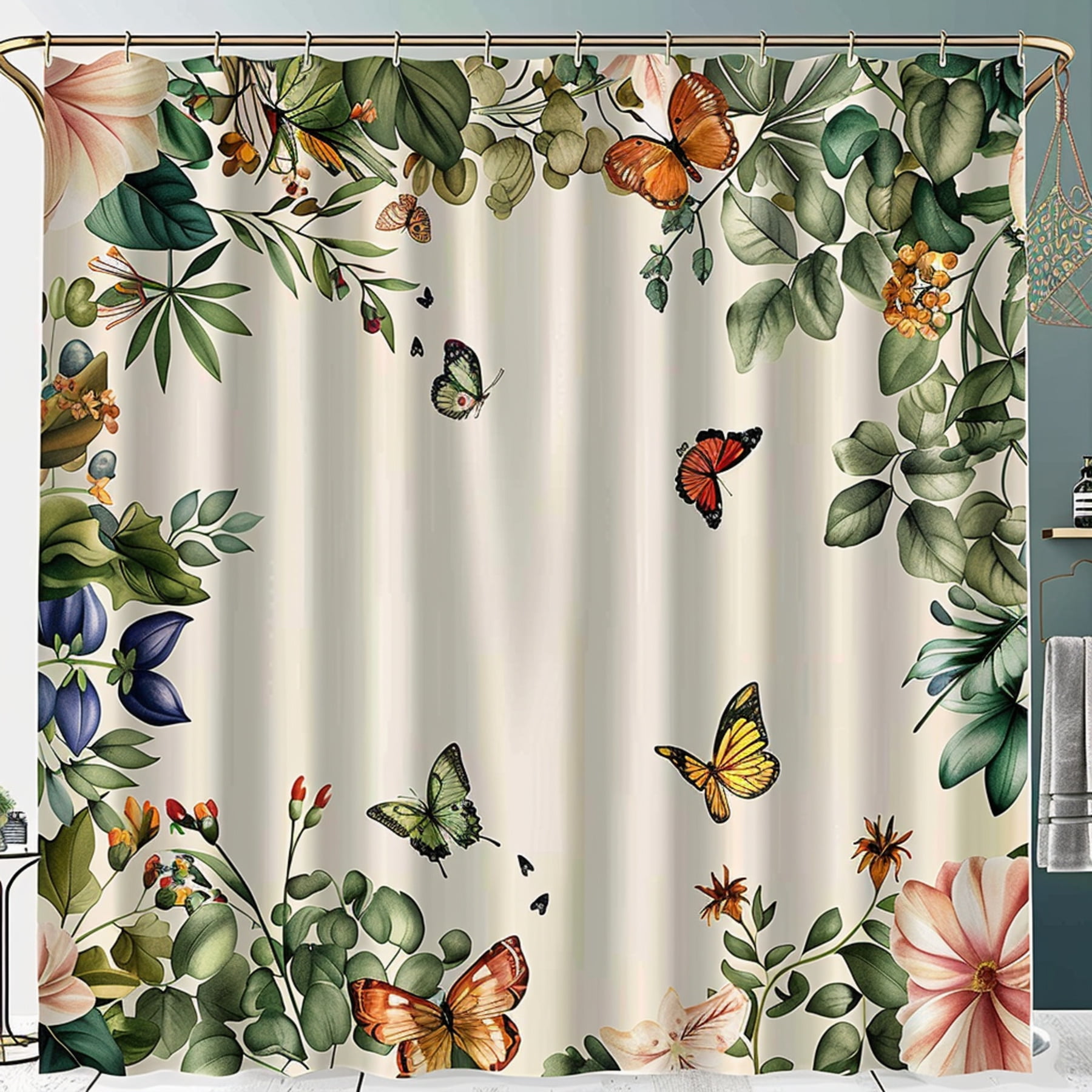 Transform Your Bathroom With Natures Beauty Butterfly And Flower Shower
