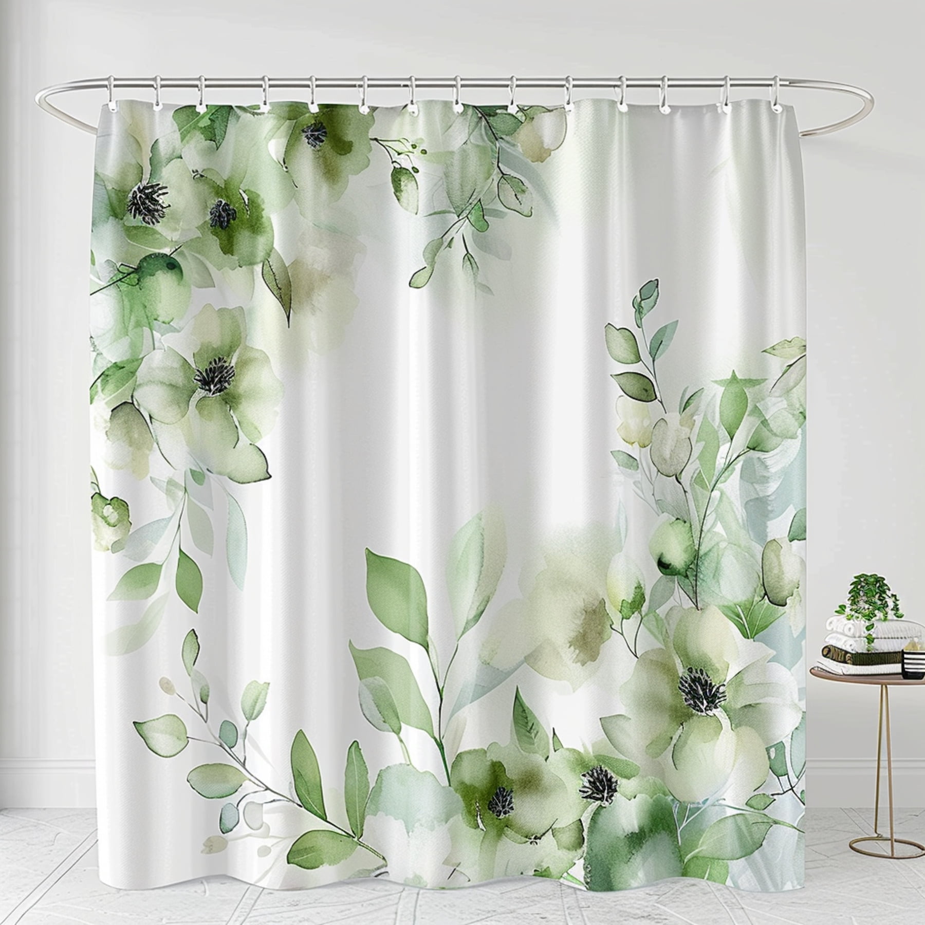 Transform Your Bathroom With Stunning Watercolor Floral Shower Curtains