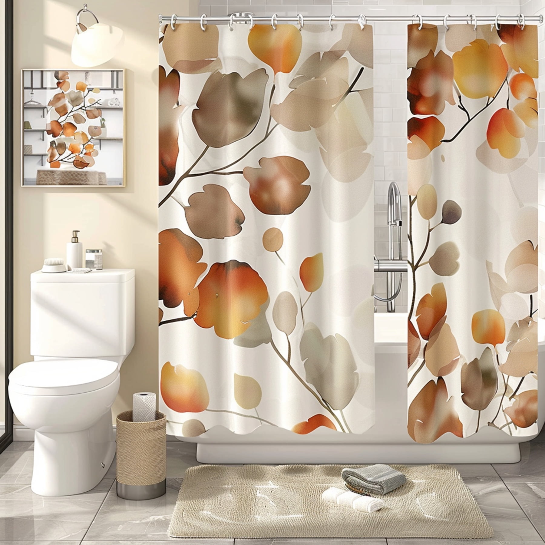 Transform Your Bathroom With Unique Watercolor Floral Shower Curtains