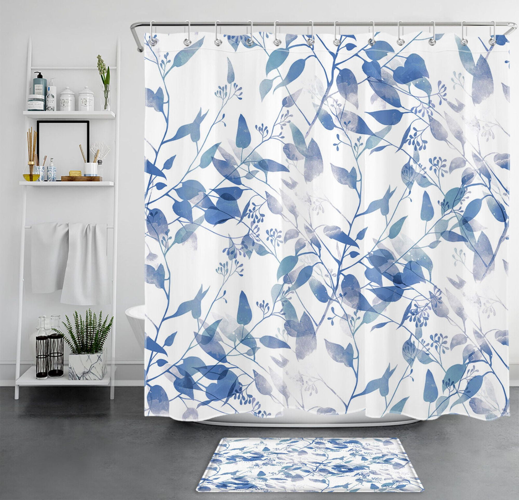 Transform Your Bathroom With A Botanical Eucalyptus Shower Curtain Set