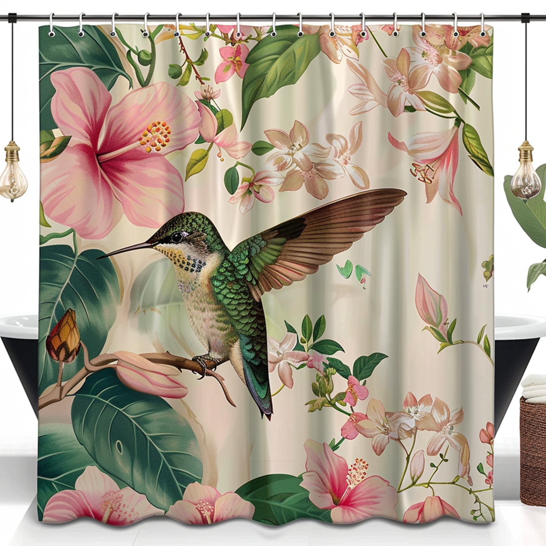 Transform Your Bathroom With A Vintage Tropical Hummingbird Shower