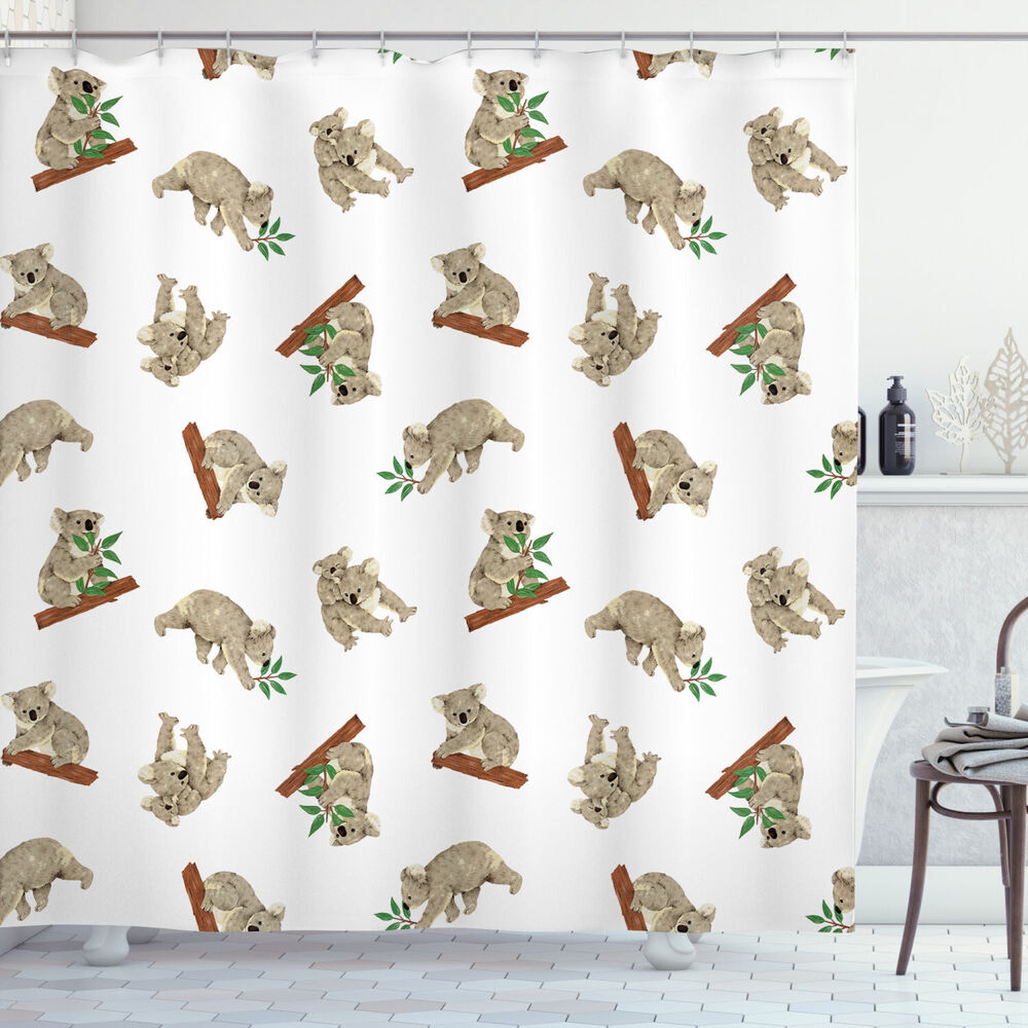 Transform Your Bathroom with an Enchanting Koala Shower Curtain ...