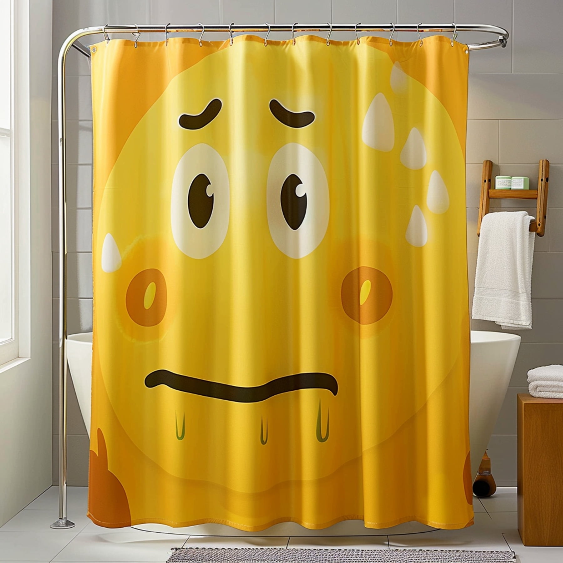 Transform Your Bathroom with our Unique Shower Curtain Featuring a ...