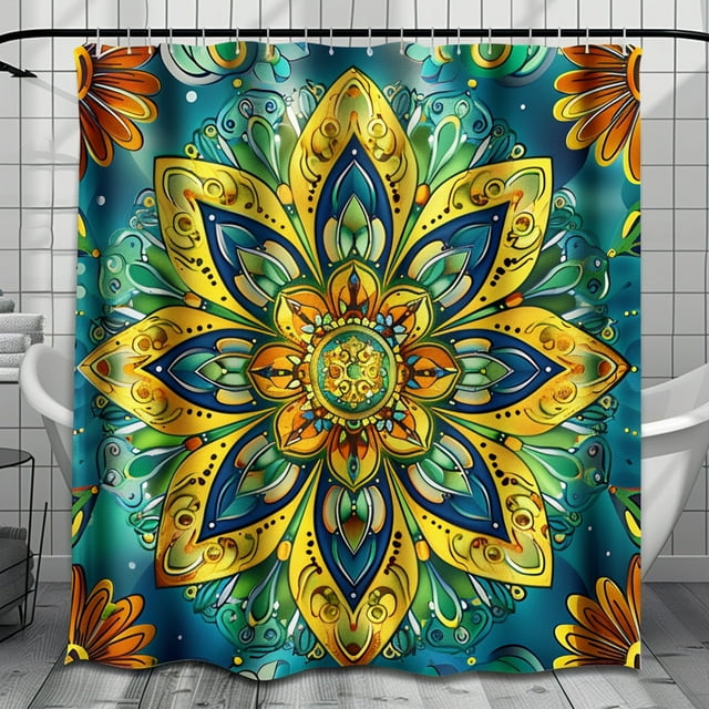 Transform Your Bathroom With The Vibrant Mandala Patterned Shower