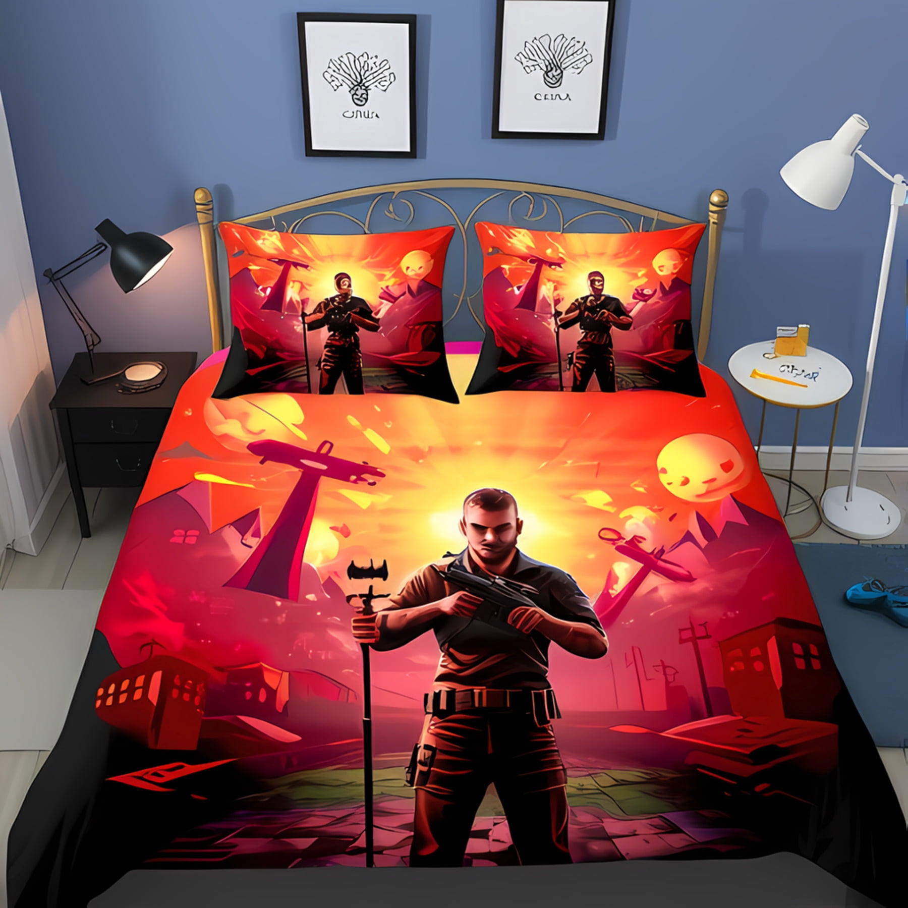 Transform Your Bedroom with Our 3-Piece Duvet Cover Set Featuring Bold ...