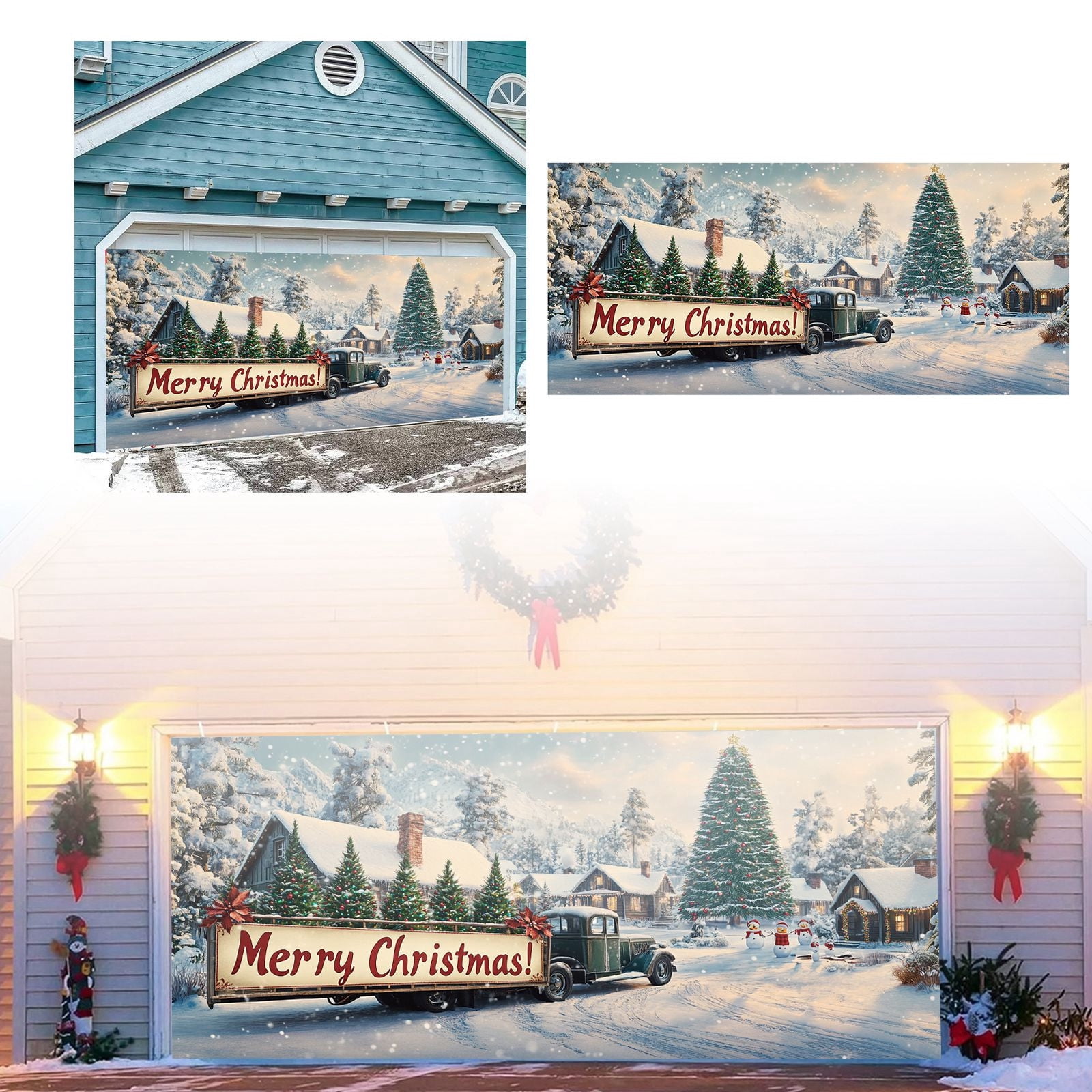 Transform Your Garage with an Eye-Catching Christmas Banner to ...