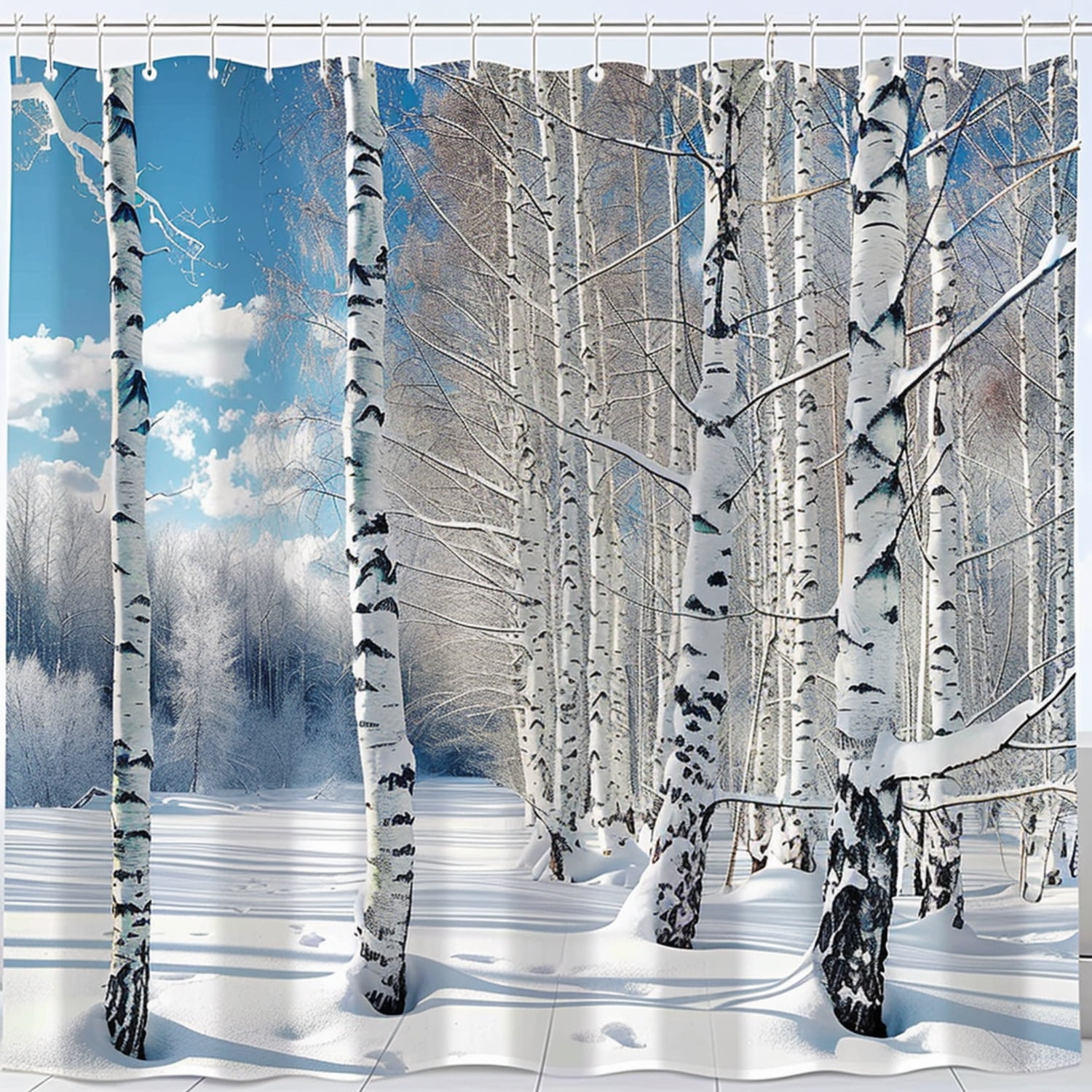 Transform your bathroom into a serene winter wonderland with this ...