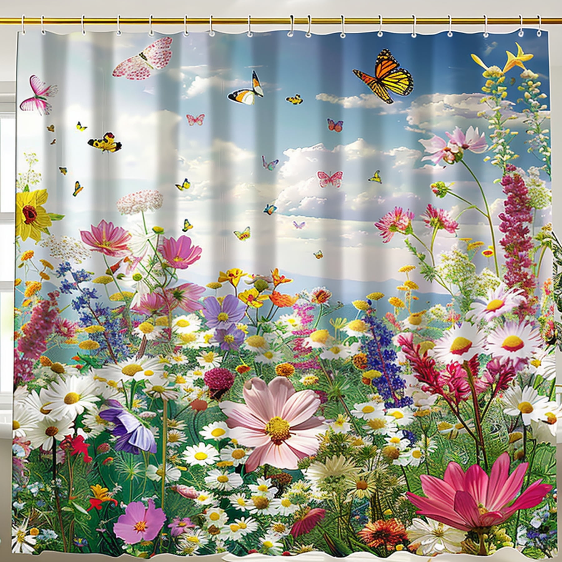 Transform your bathroom into a vibrant oasis with our stunning flower ...