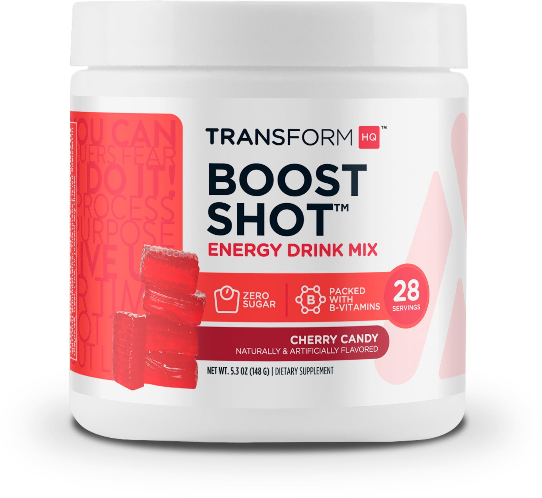 TransformHQ Boost Shot Drink Mix (28 Servings, Cherry Candy) - Energy ...
