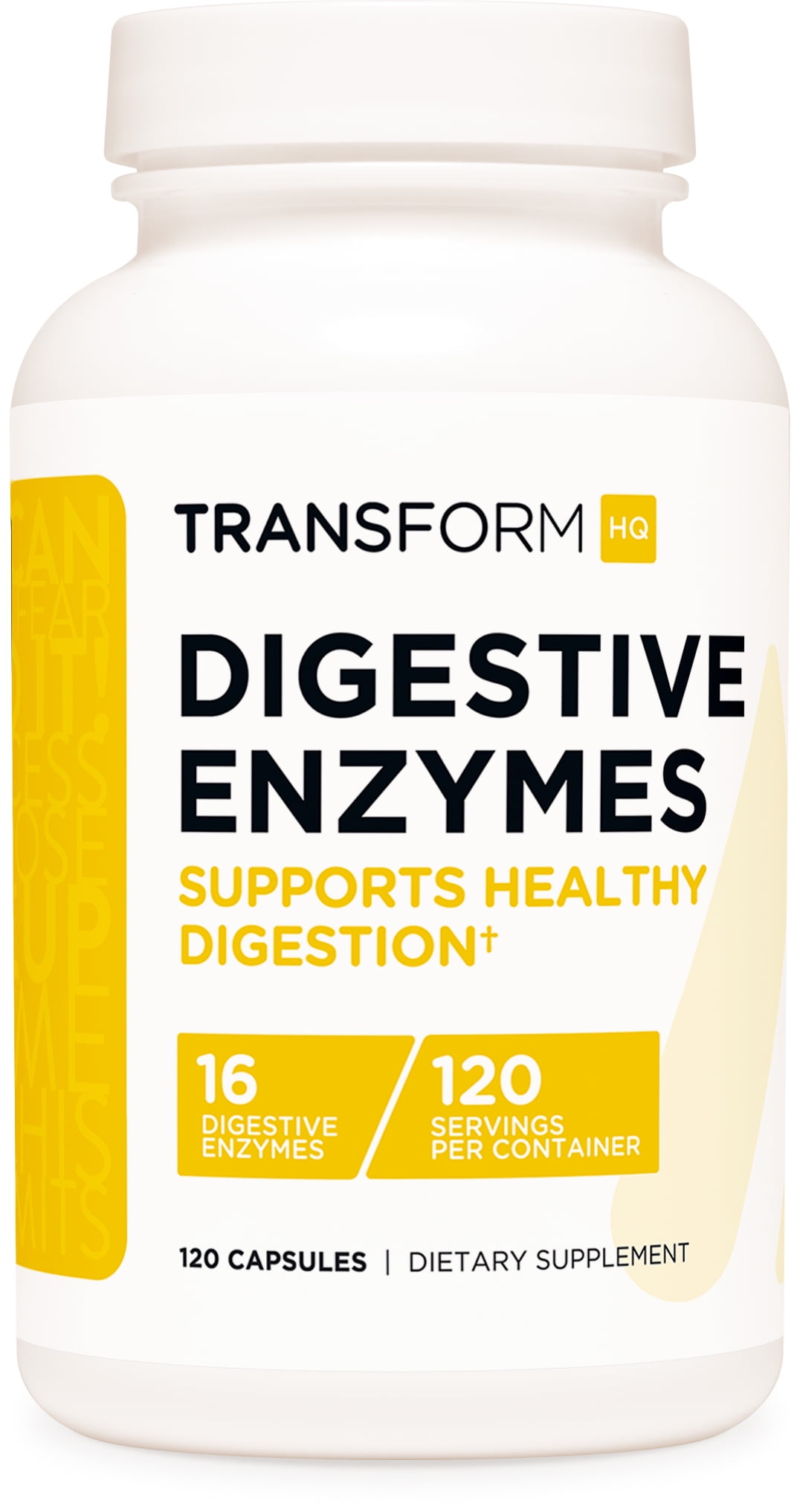 TransformHQ Digestive Enzymes Supplement (120 Capsules) - 16 Enzymes ...