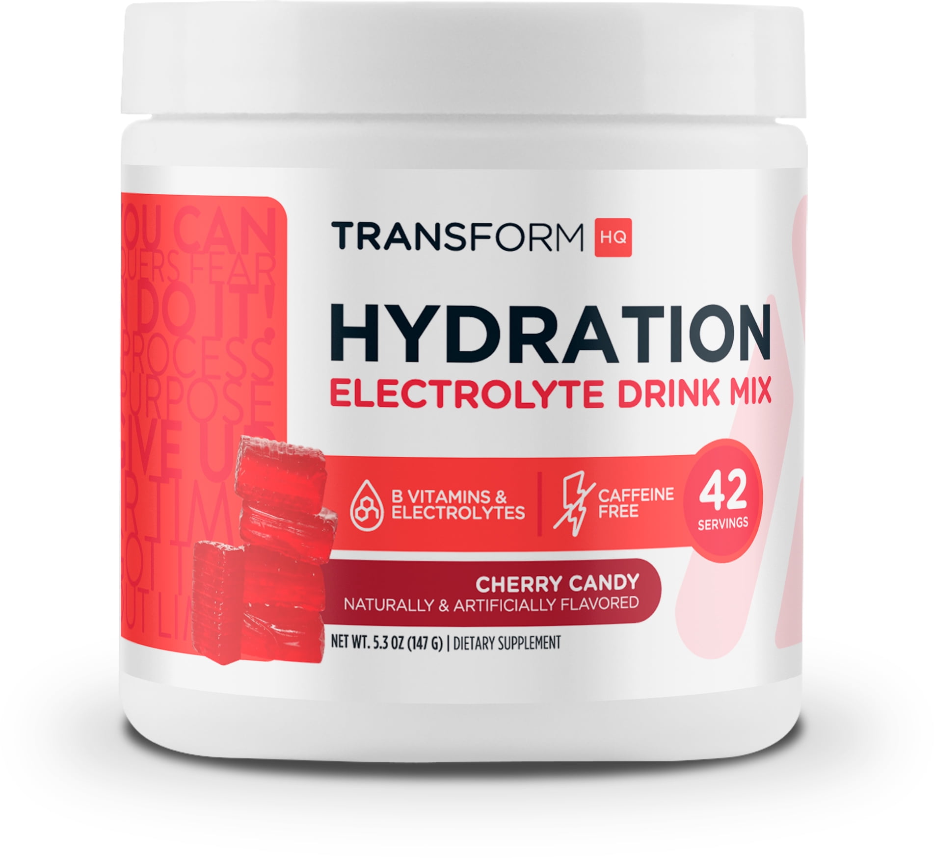 TransformHQ Hydration 42 Servings (Cherry Candy) - Electrolytes, Mental ...