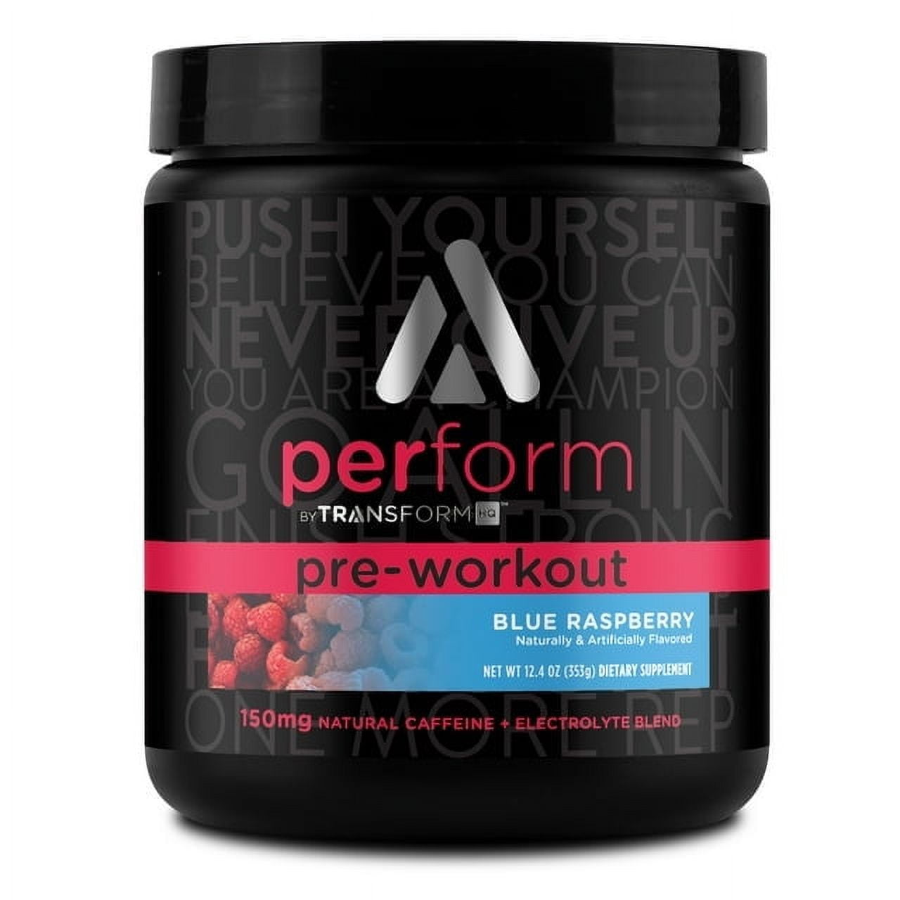 TransformHQ Pre-Workout Powder (Blue Raspberry) 28 Servings - Gluten ...
