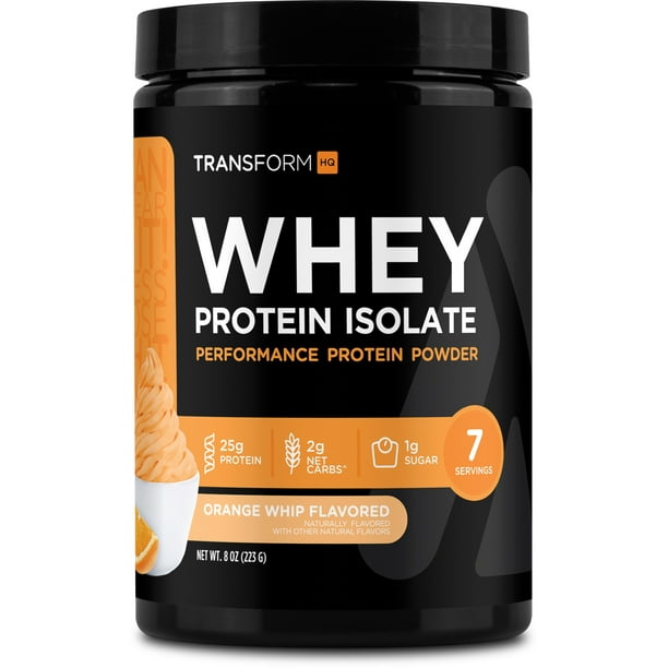 TransformHQ Whey Protein Isolate (WPI) Orange Whip Flavored 7 Servings - Preformance Protein ...