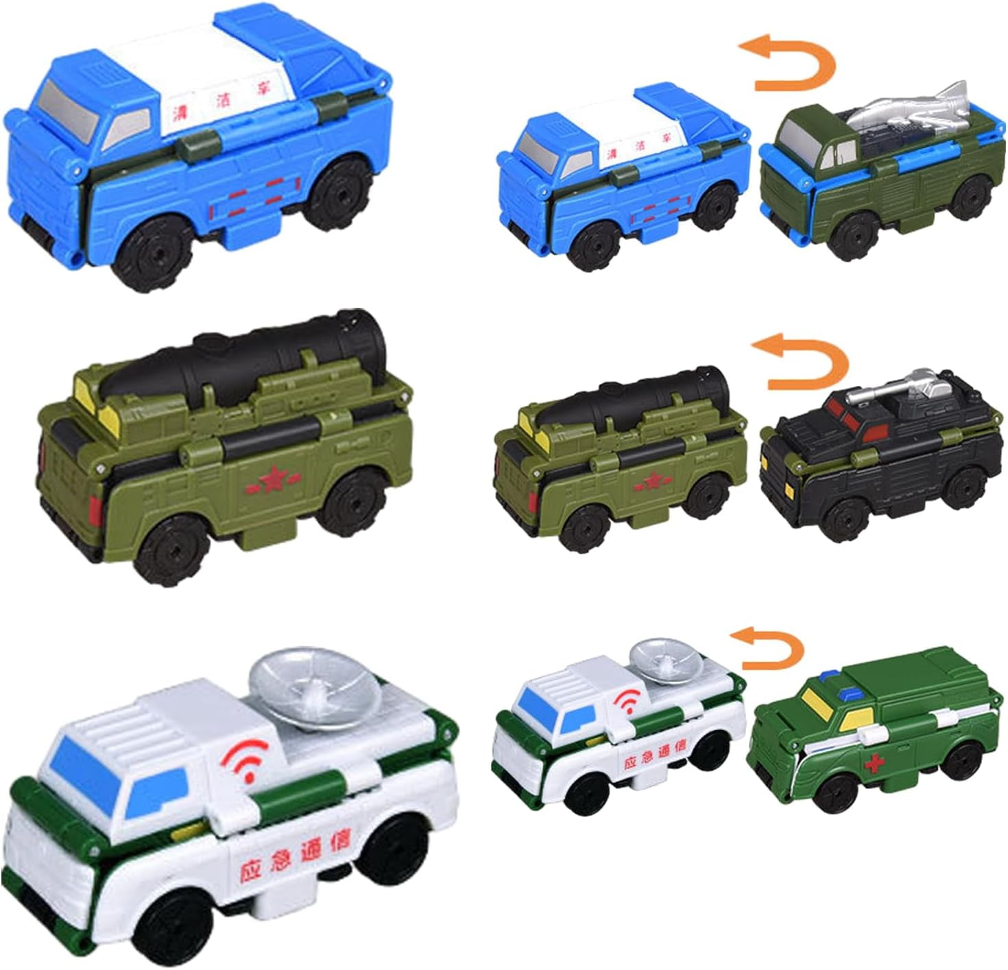 Transformable Cars, Flipracers Transformable Dual-Design Toy Cars, Flip ...