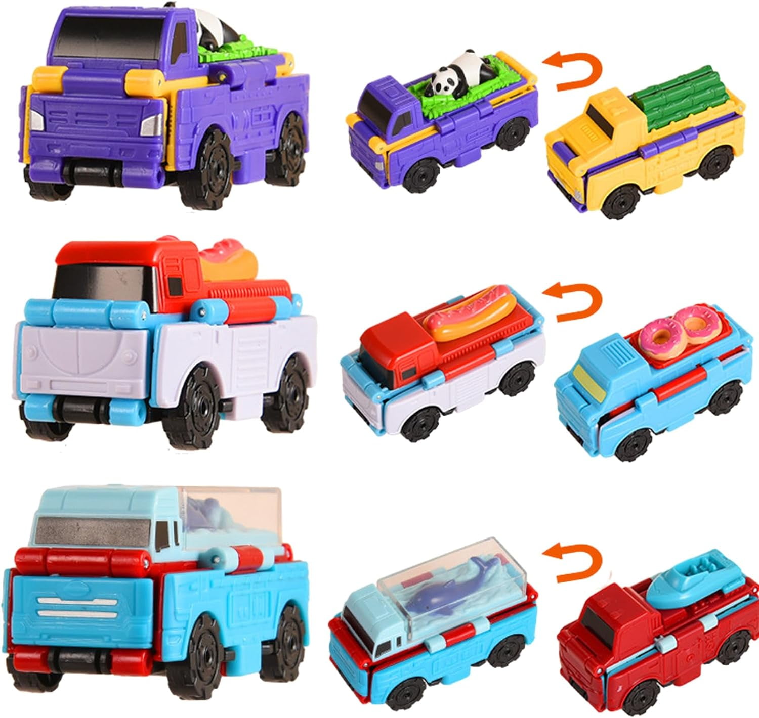 Transformable Cars, Flipracers Transformable Dual-Design Toy Cars, Flip ...