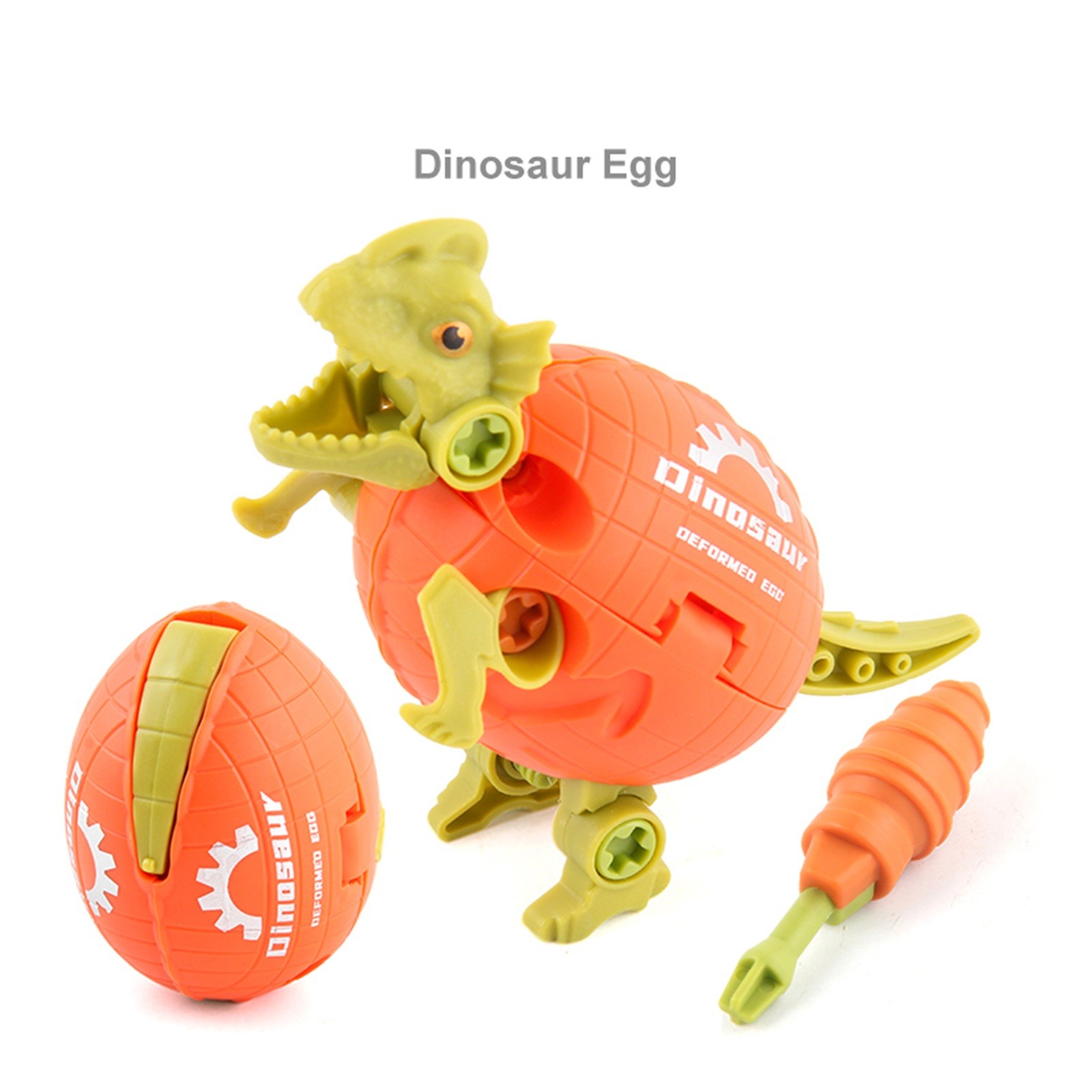 Transformable Dinosaur Egg Toy - Buildable Hatching Dino with Puzzle ...