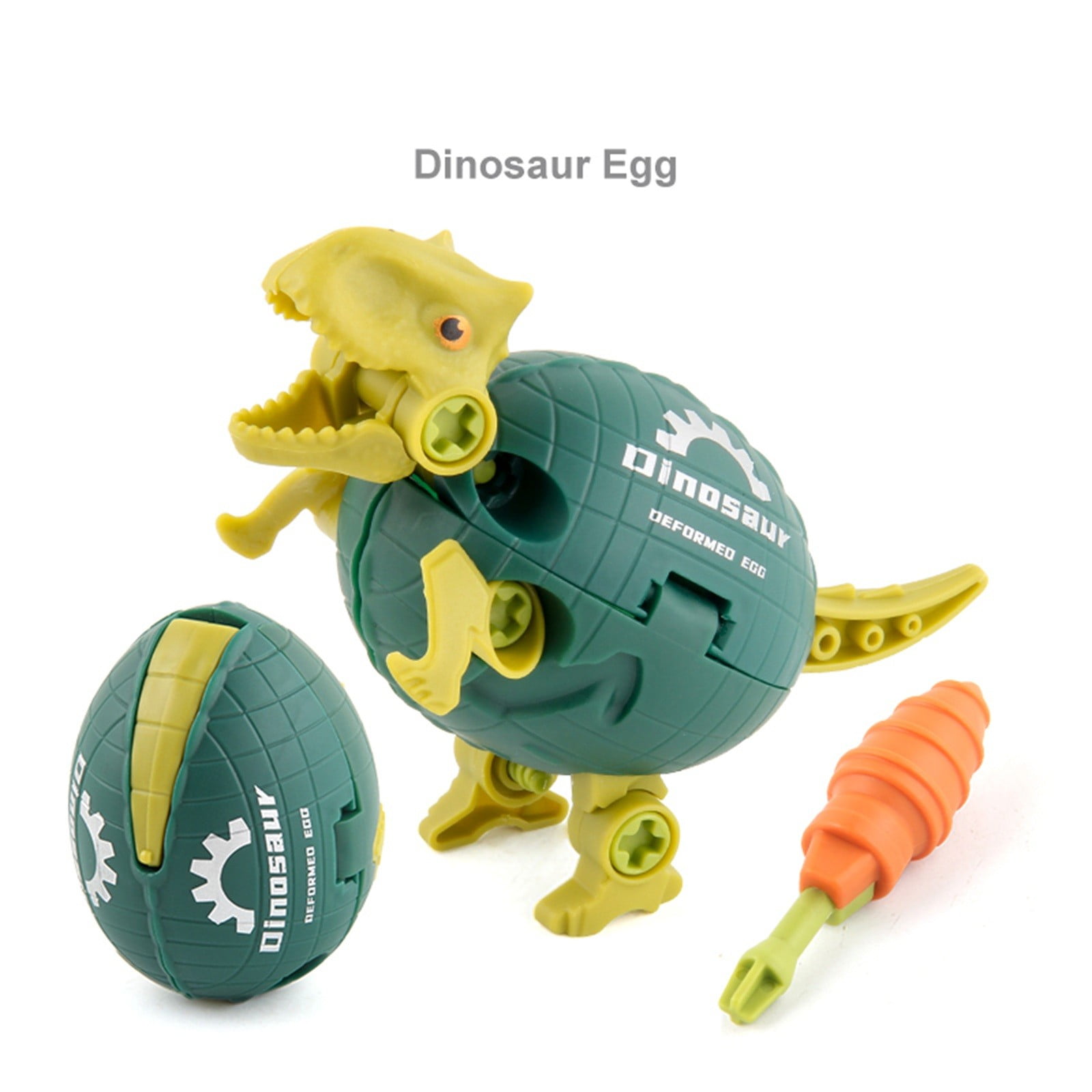 Transformable Dinosaur Egg Toy - Buildable Hatching Dino with Puzzle ...